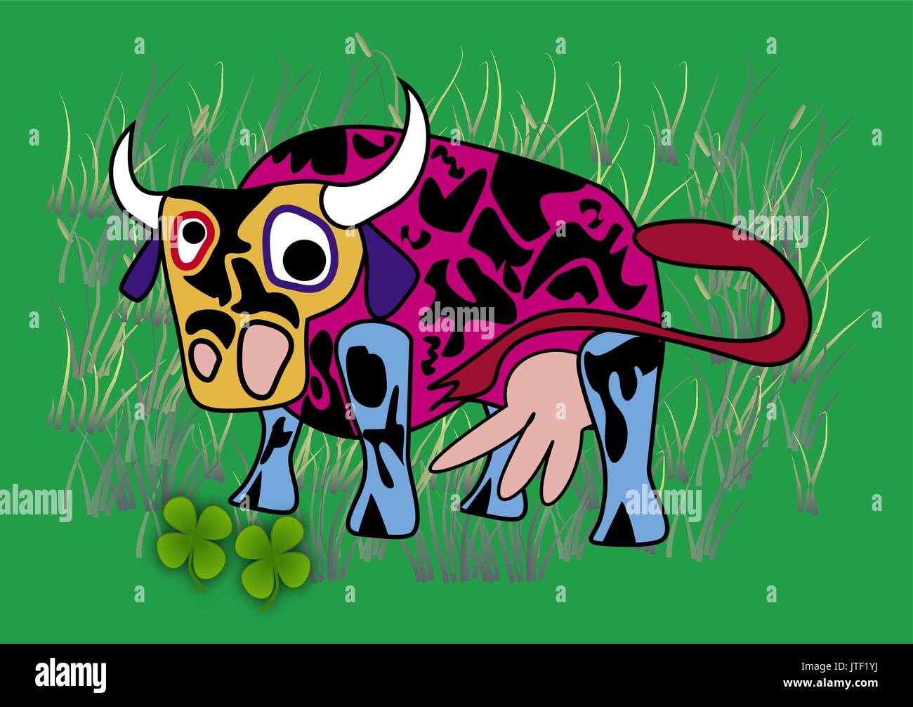 Draught cow Stock Vector Images - Alamy