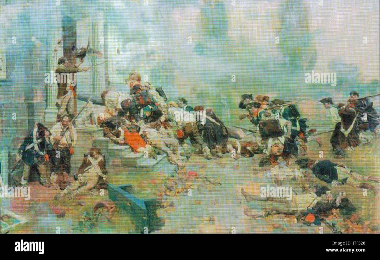 'The Attack Upon the Chew House' is an illustration by Howard Pyle ...