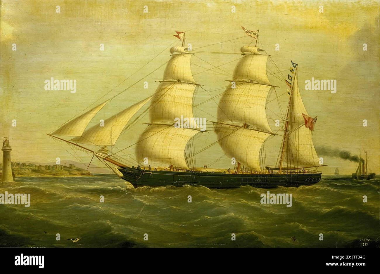 Three masted barque rigged sailing ship hi-res stock photography and ...