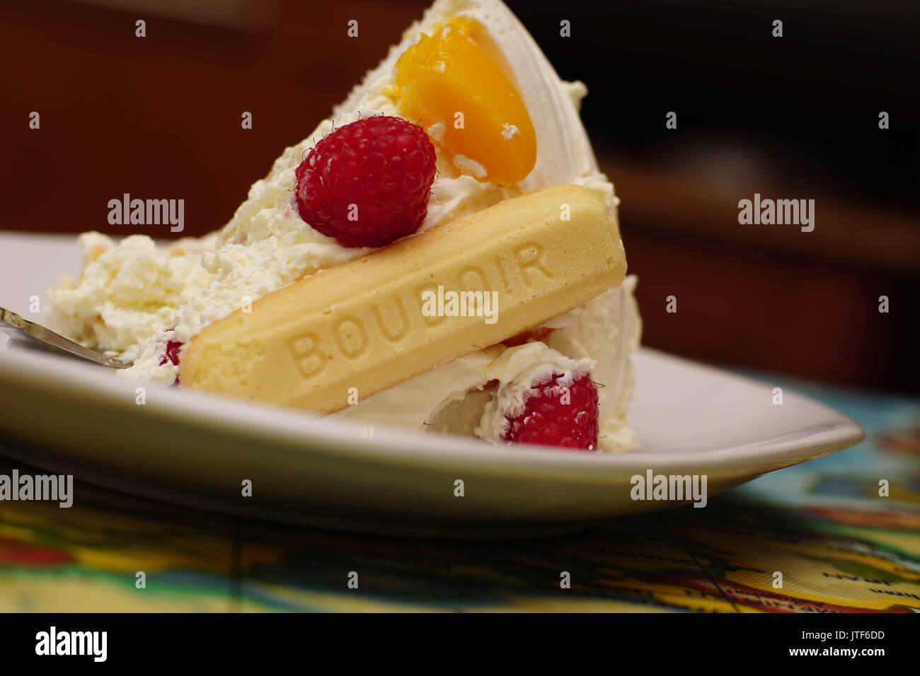 Birthday cake on the plate Stock Photo - Alamy