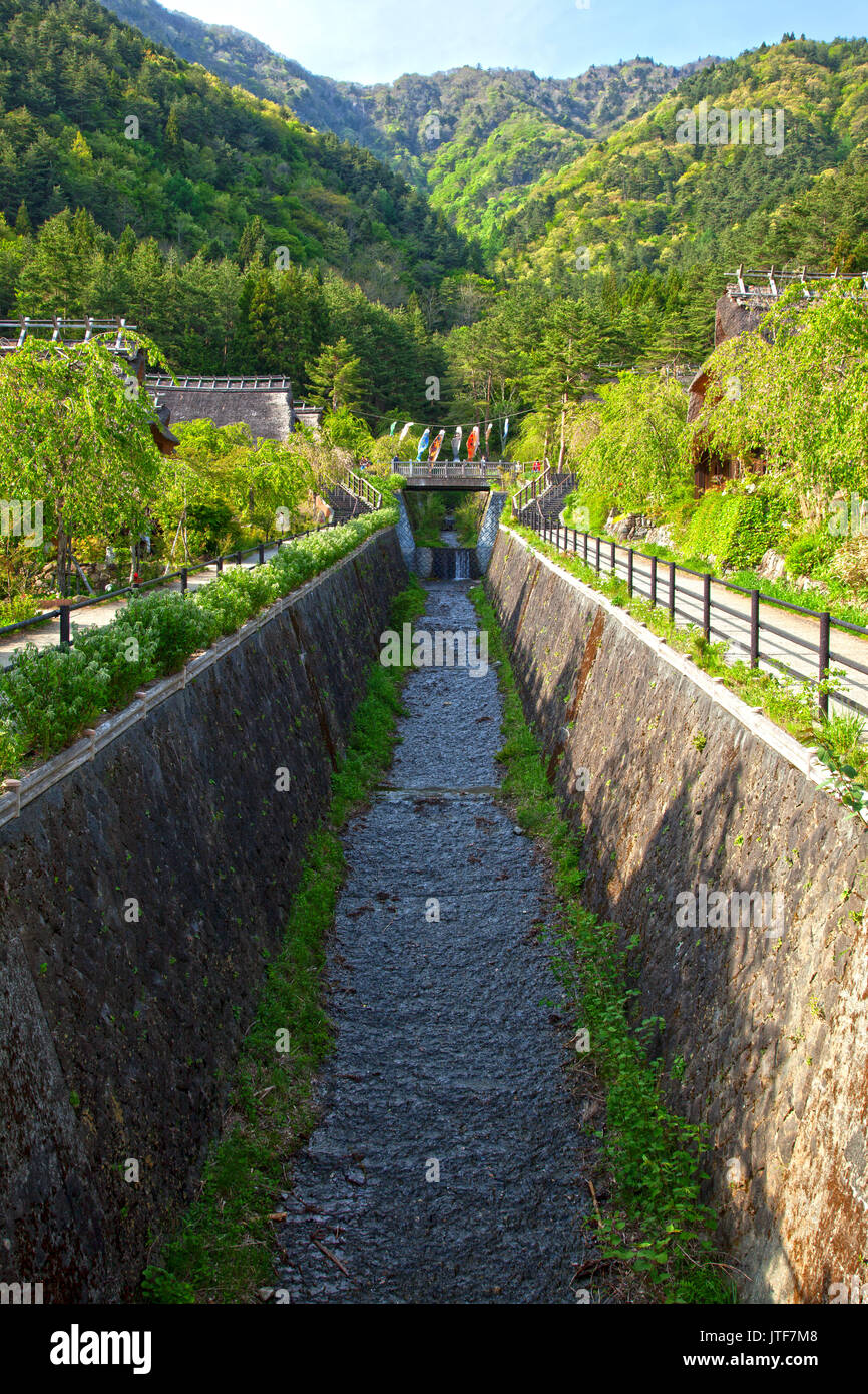 The traditional Japanese village of Saiko Iyashi no Sato Nemba Stock ...