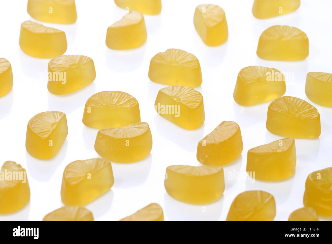 Brightly coloured wine gums on bright background Stock Photo - Alamy