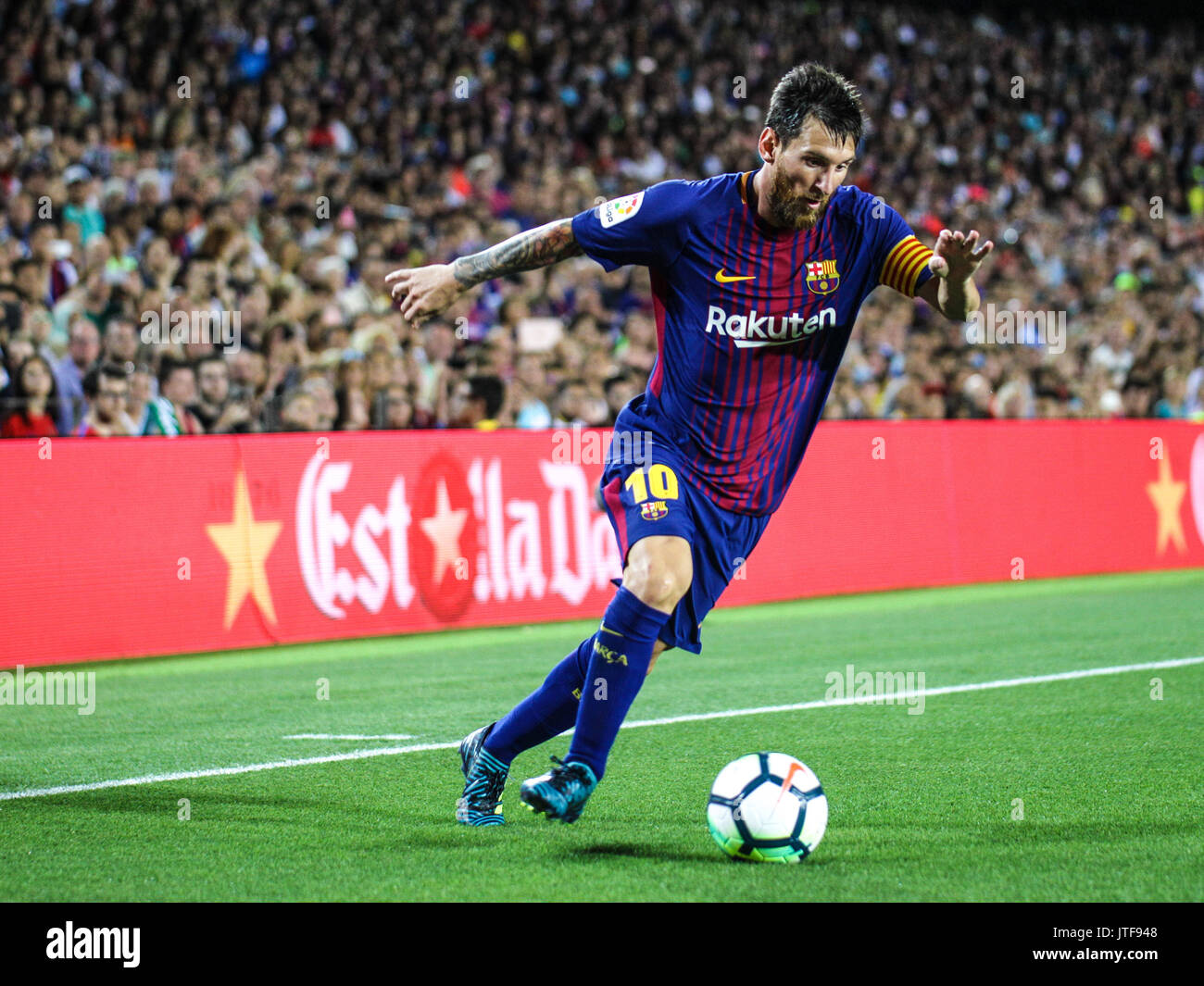An action for Leo Messi. 52nd Joan Gamper Trophy between FC Barcelona ...