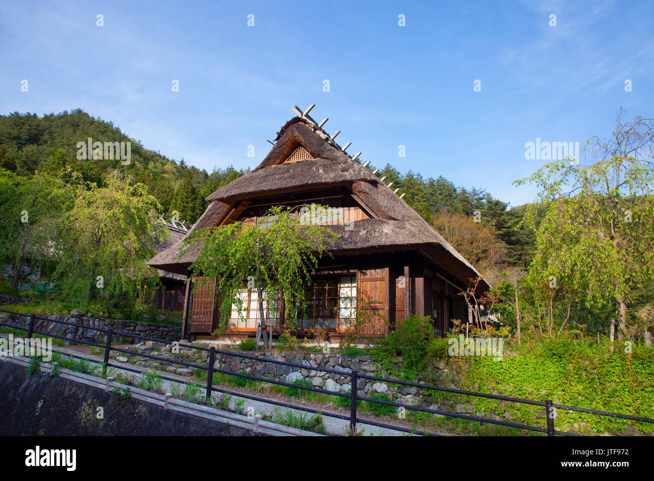 The traditional Japanese village of Saiko Iyashi no Sato Nemba Stock ...