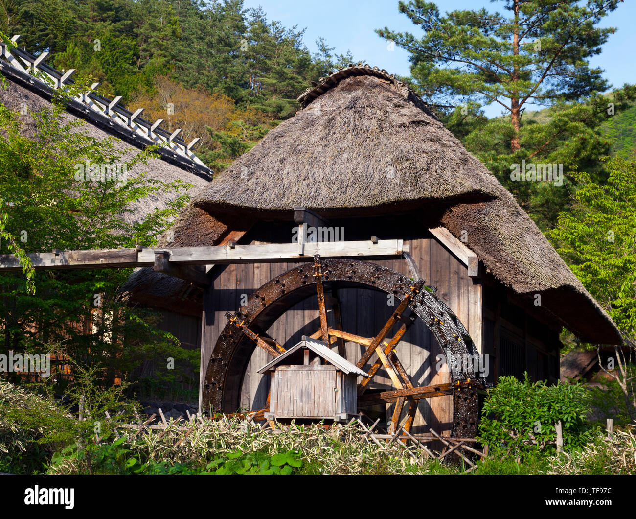 The traditional Japanese village of Saiko Iyashi no Sato Nemba Stock ...