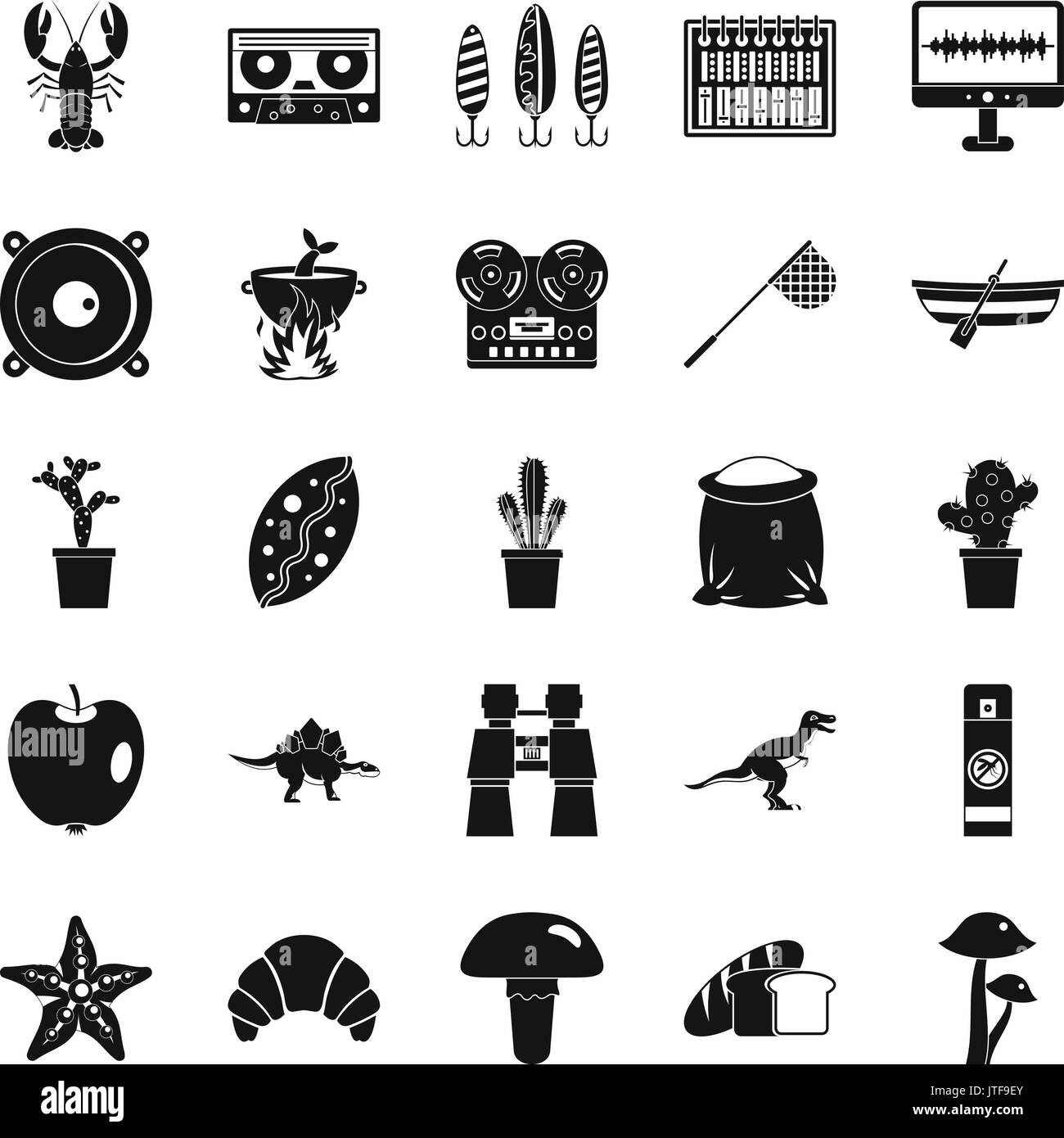 Great food icons set, simple style Stock Vector Image & Art - Alamy