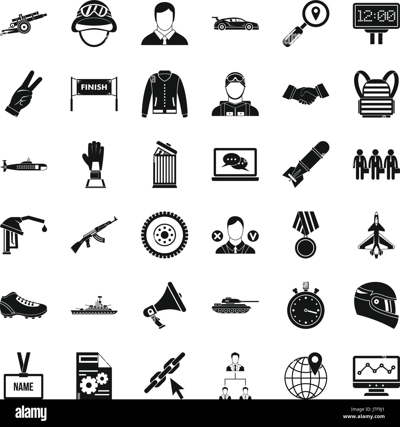 Big victory icons set, simple style Stock Vector Image & Art - Alamy