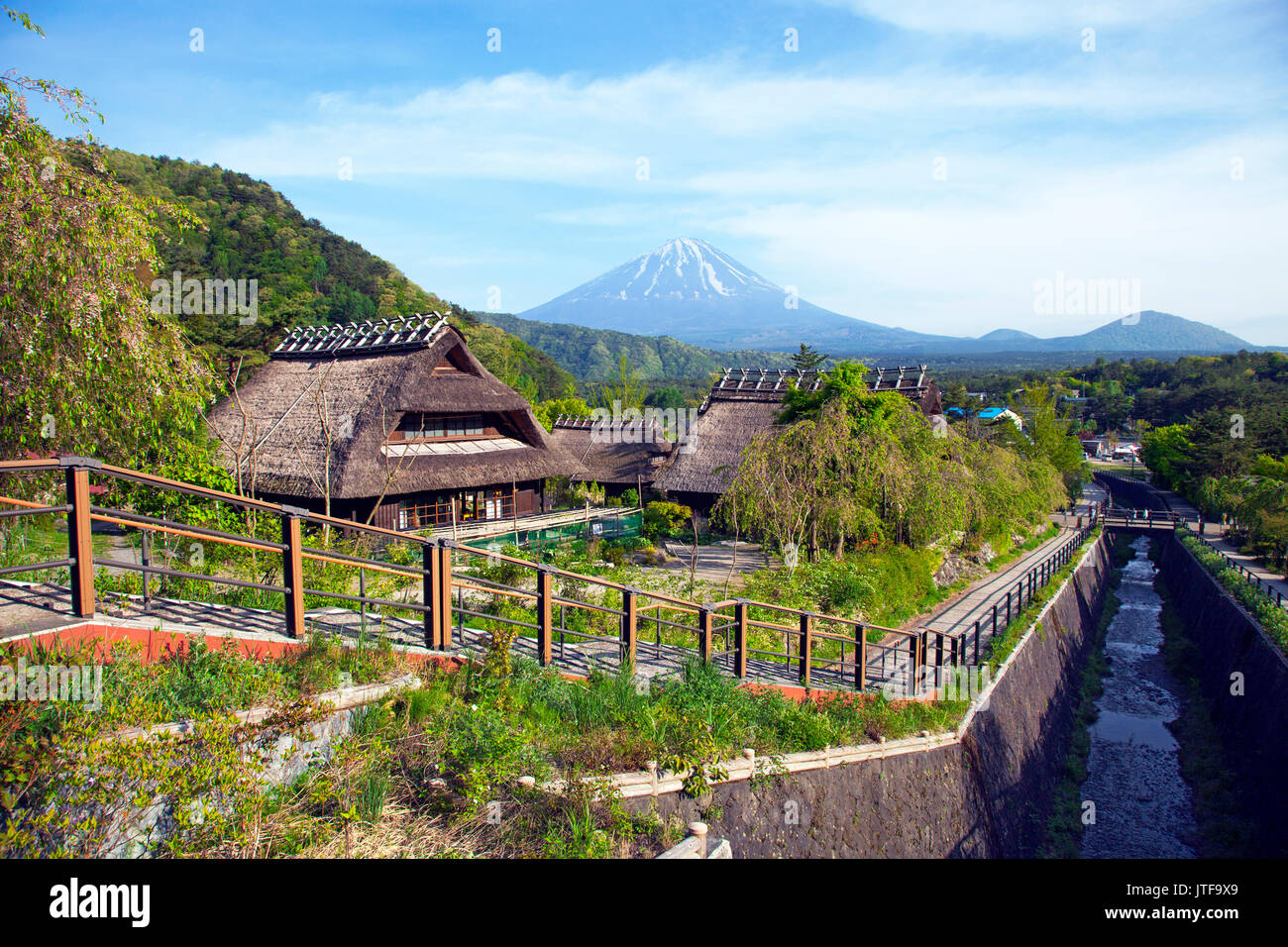 The traditional Japanese village of Saiko Iyashi no Sato Nemba Stock ...