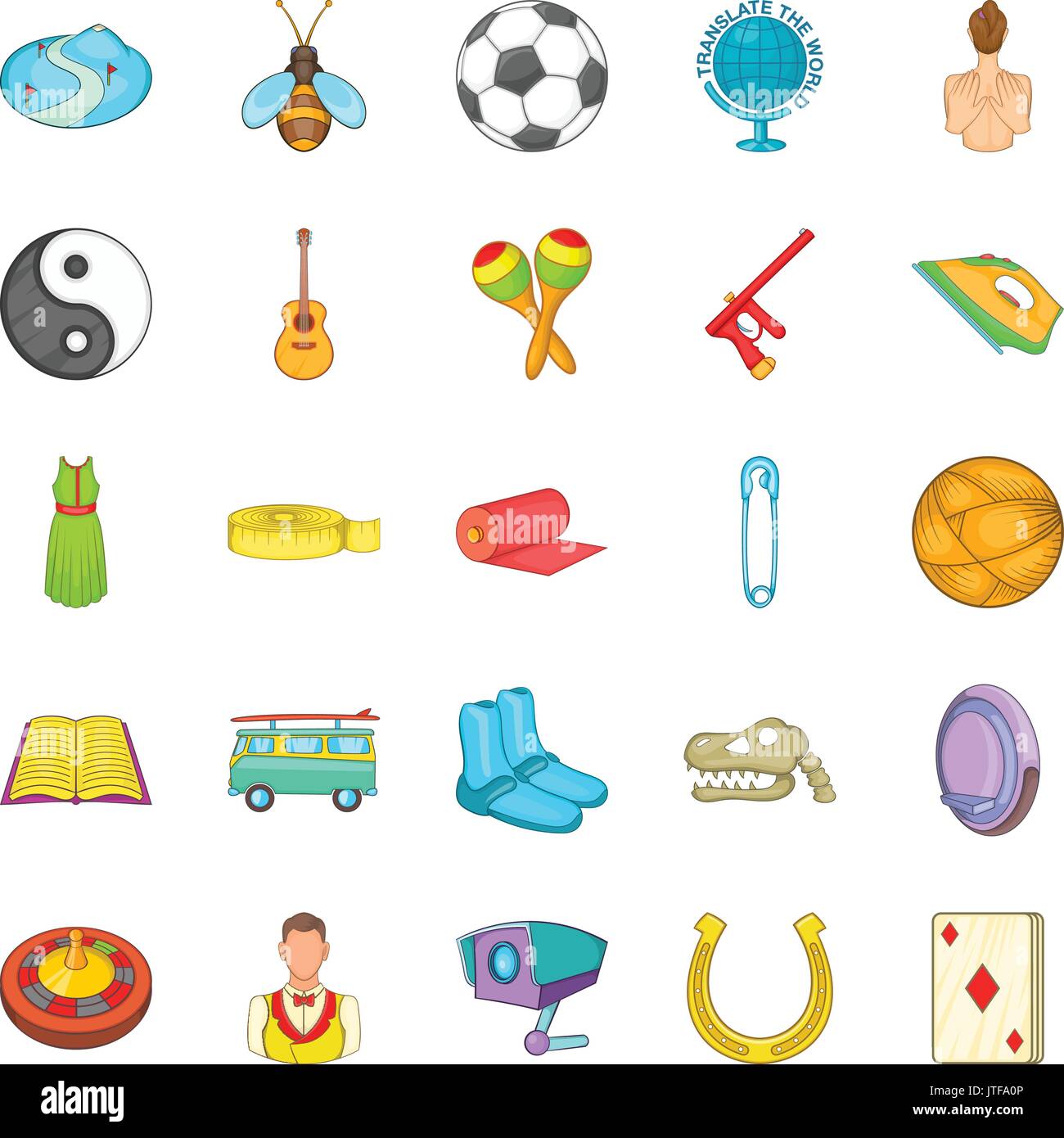 Card game icons set, cartoon style Stock Vector Image & Art - Alamy