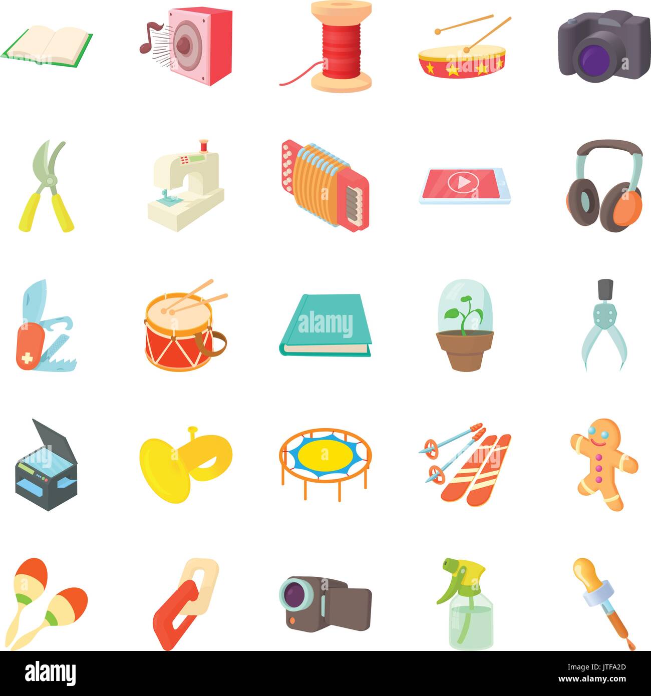 Video hobby icons set, cartoon style Stock Vector Image & Art - Alamy