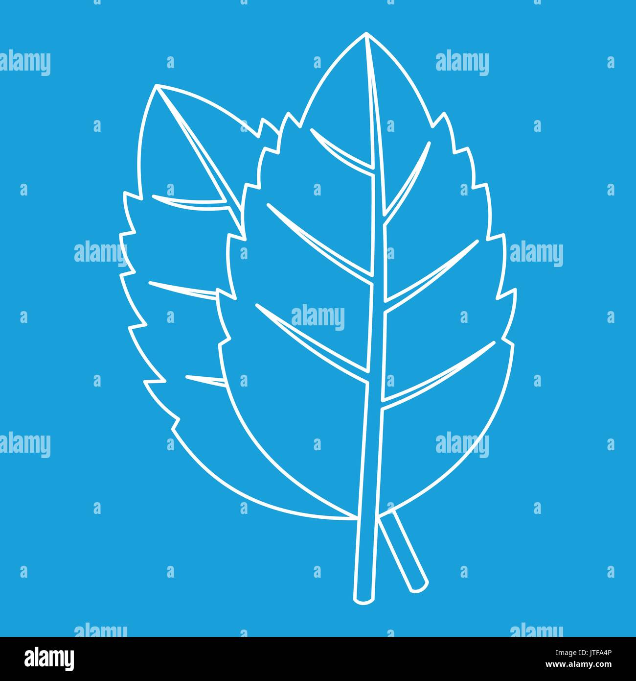 Basil leaves icon, outline style Stock Vector Image & Art - Alamy