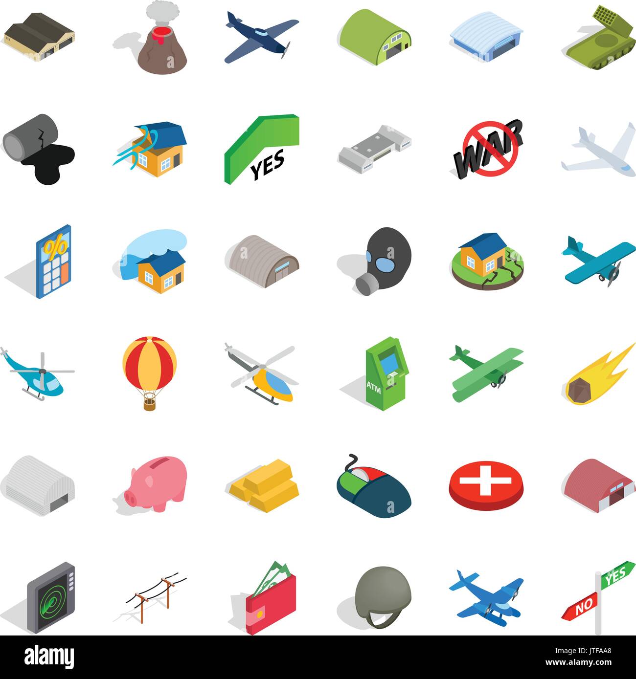 Big war icons set, isometric style Stock Vector Image & Art - Alamy