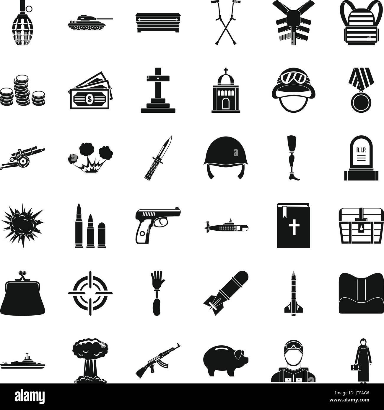 War offense icons set, simple style Stock Vector Image & Art - Alamy