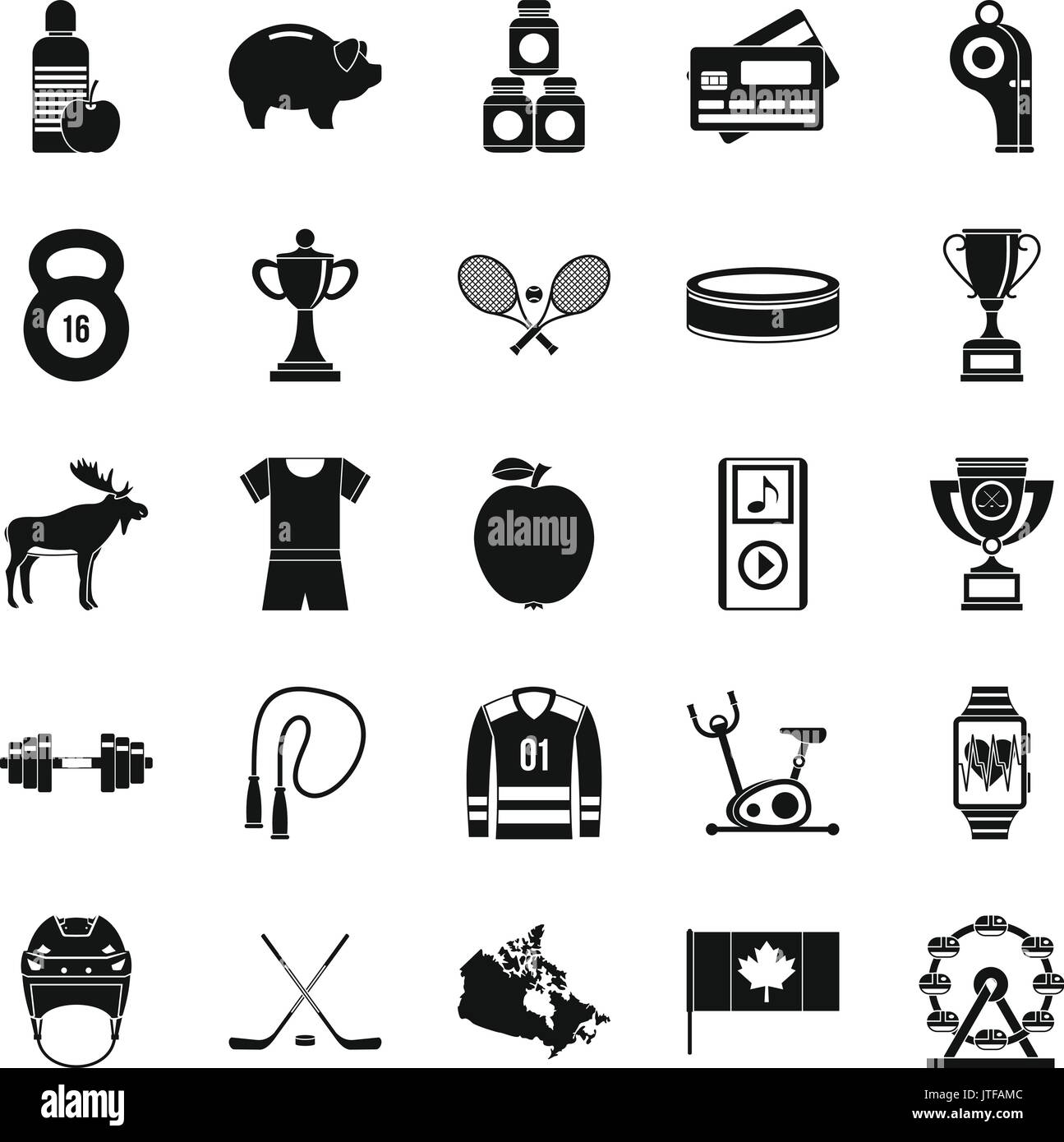 Sports uniform icons set, simple style Stock Vector Image & Art - Alamy