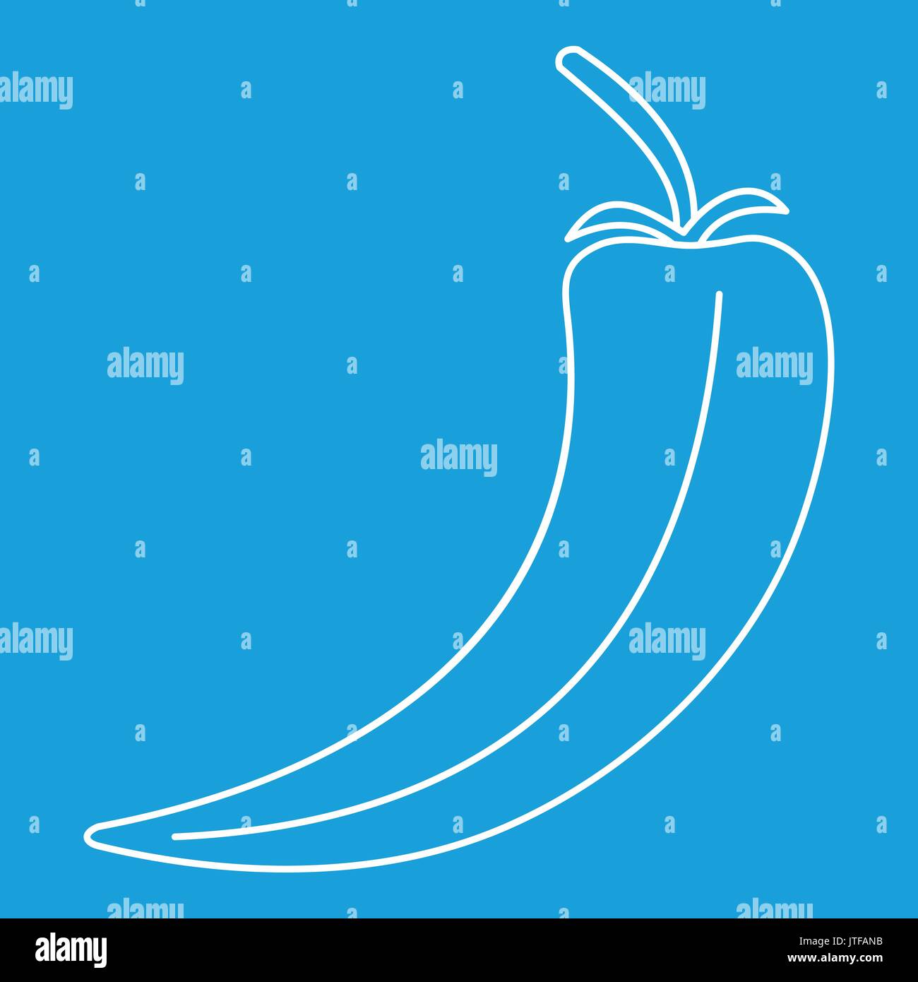 Pepper icon, outline style Stock Vector Image & Art - Alamy