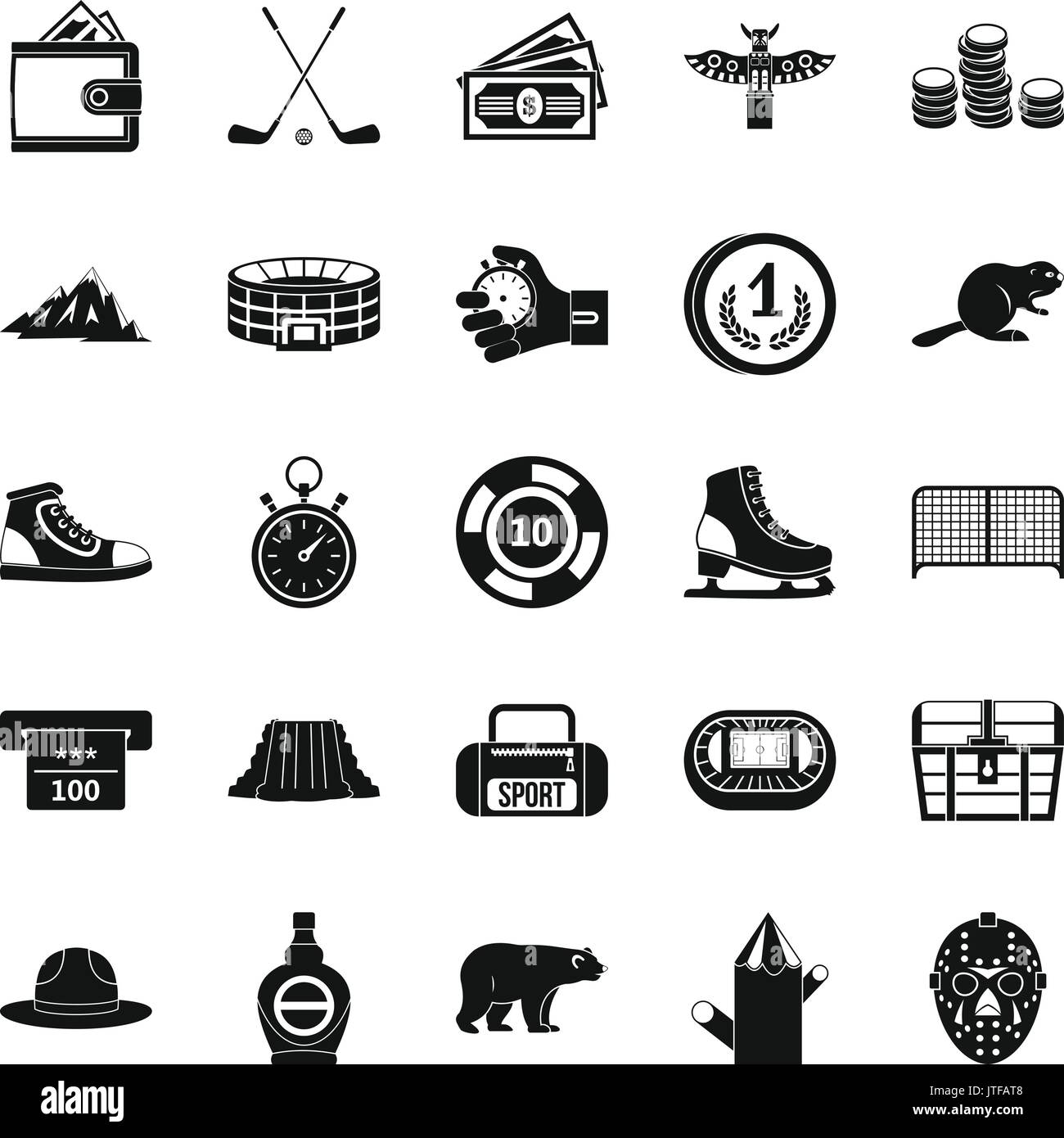 Hockey referee icons set, simple style Stock Vector Image & Art - Alamy