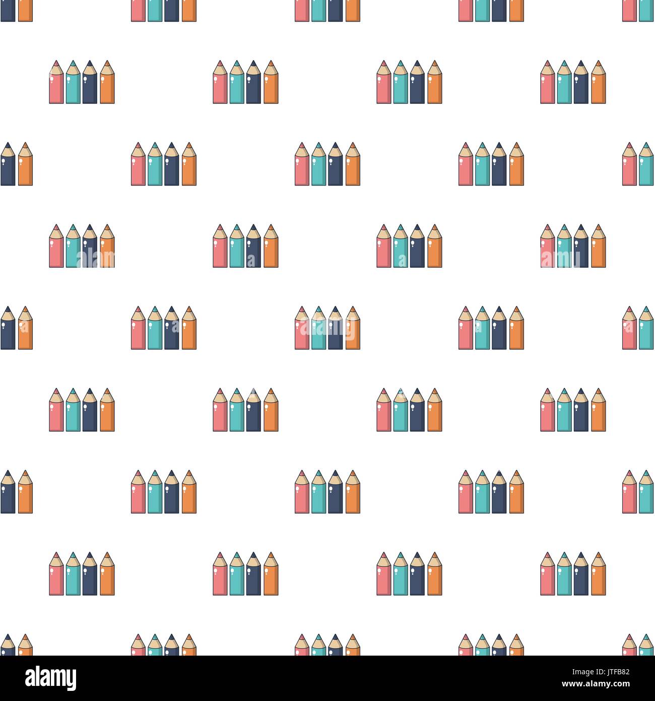 Colored pencils pattern seamless Stock Vector Image & Art - Alamy