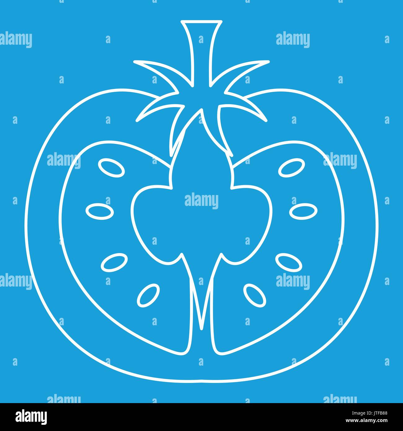 Tomato icon, outline style Stock Vector Image & Art - Alamy