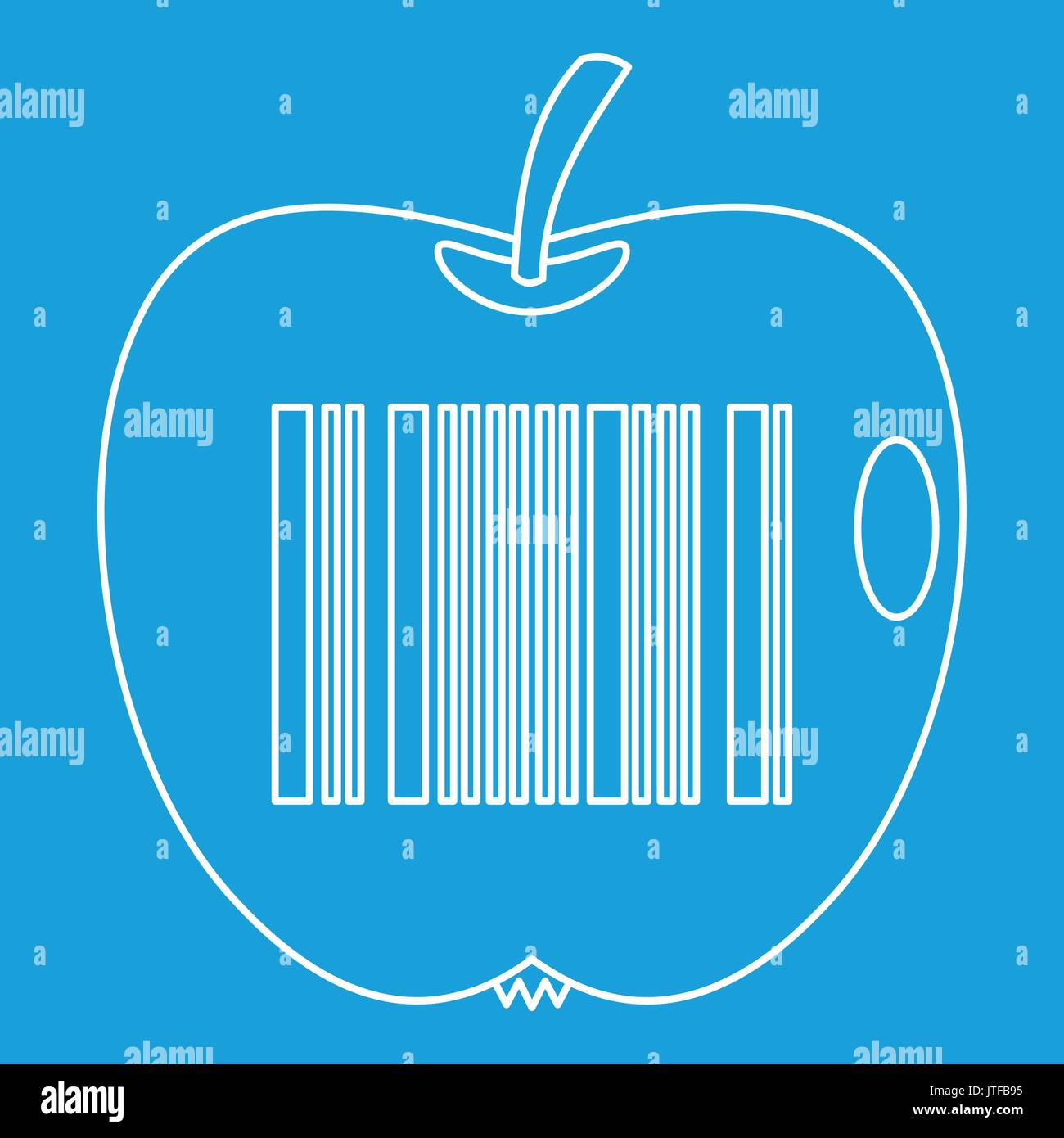Apple with barcode icon, outline style Stock Vector Image & Art - Alamy