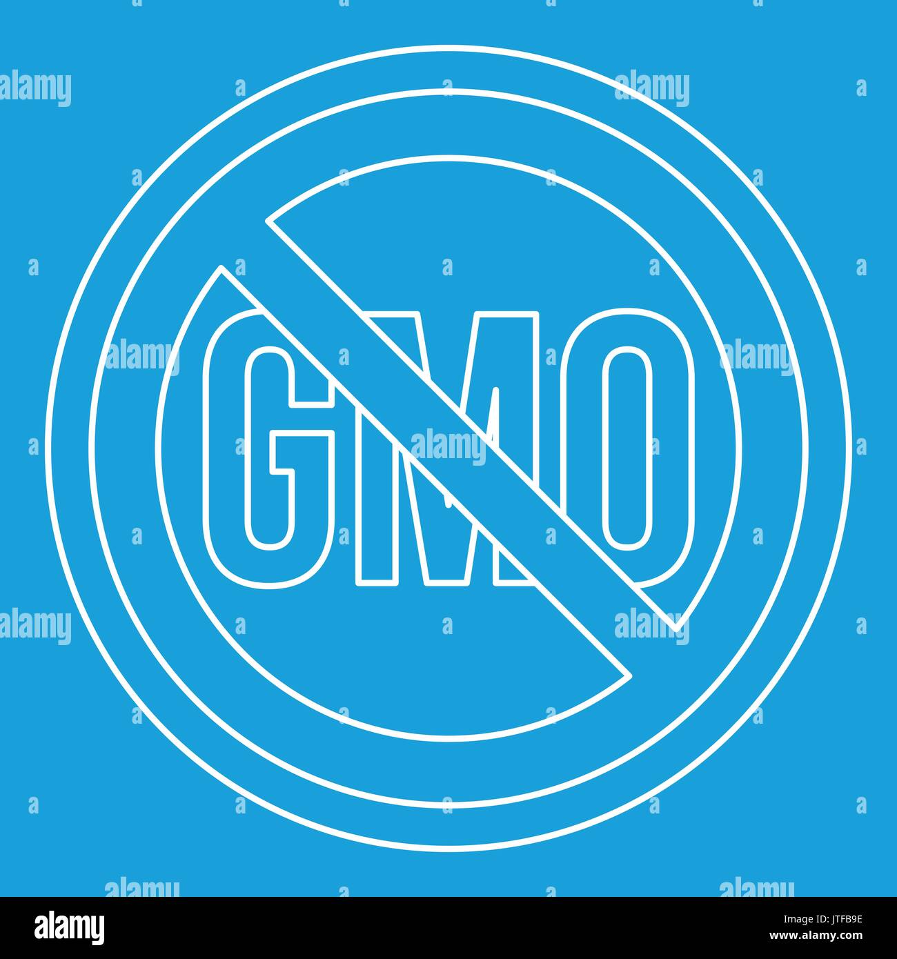 No GMO sign icon, outline style Stock Vector Image & Art - Alamy