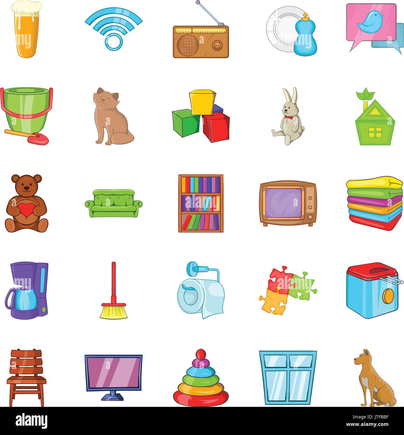 Chamber icons set, cartoon style Stock Vector Image & Art - Alamy