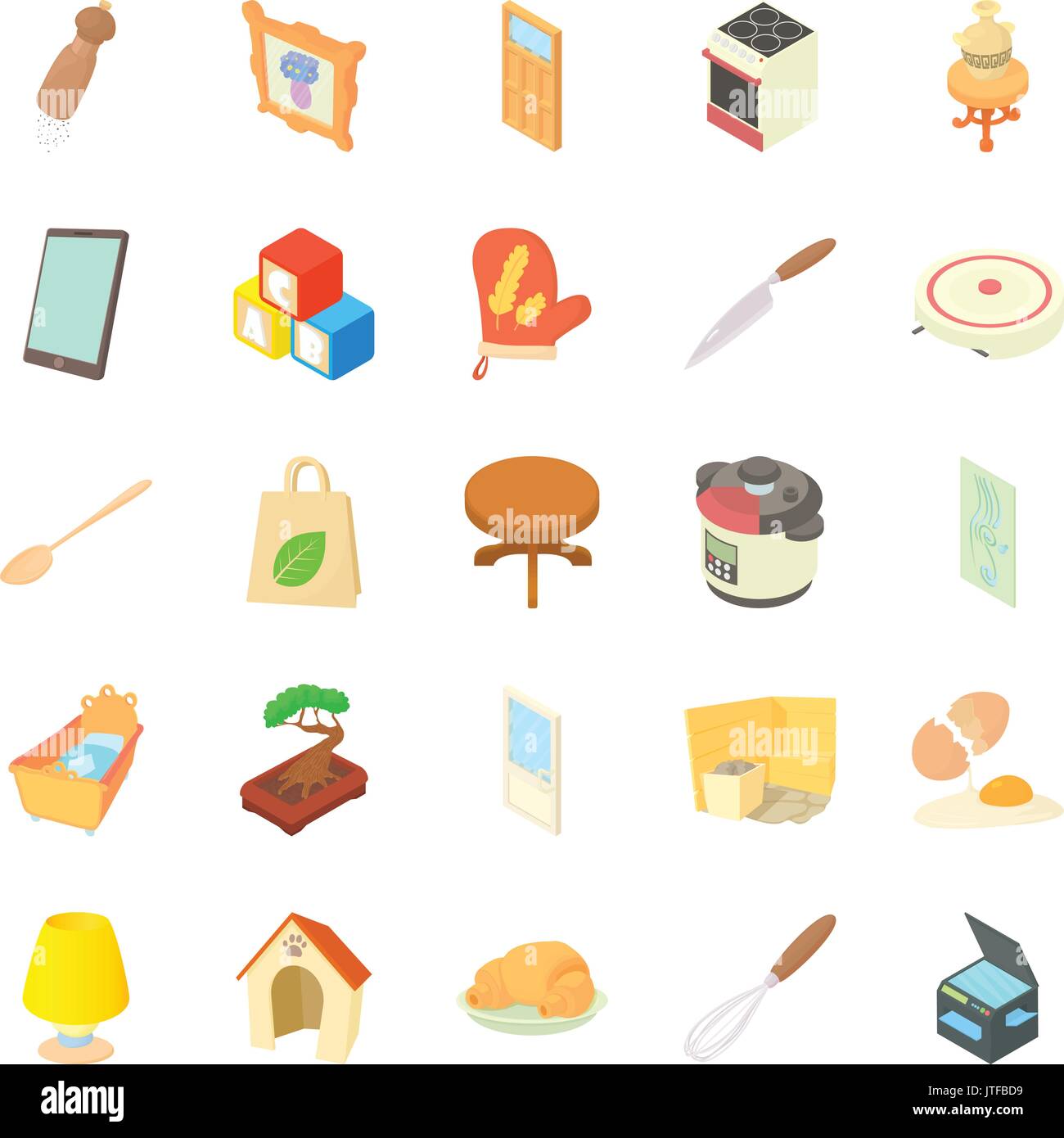 Steading icons set, cartoon style Stock Vector Image & Art - Alamy