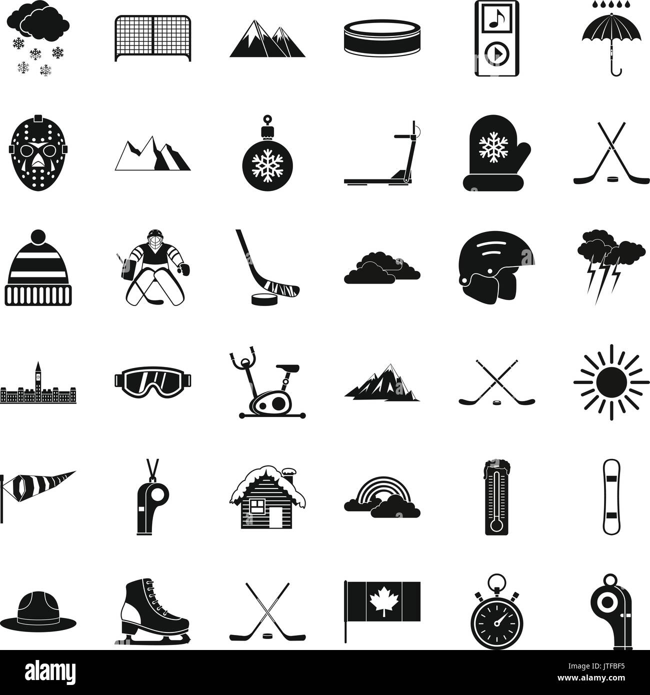 Winter protection icons set, simple style Stock Vector Image & Art - Alamy