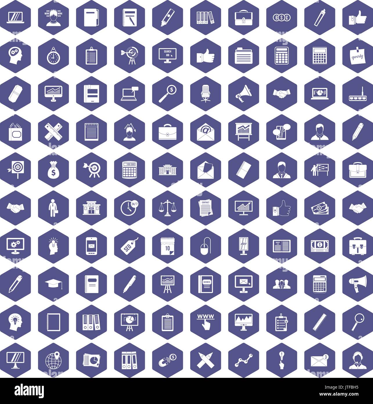 100 finance icons hexagon purple Stock Vector Image & Art - Alamy