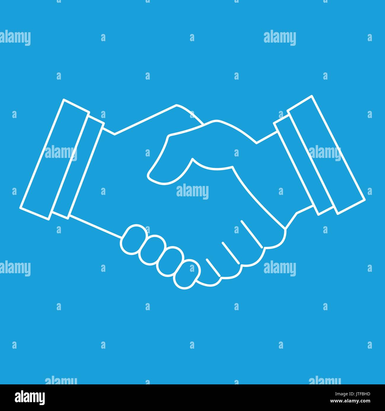 Business handshake icon, outline style Stock Vector Image & Art - Alamy