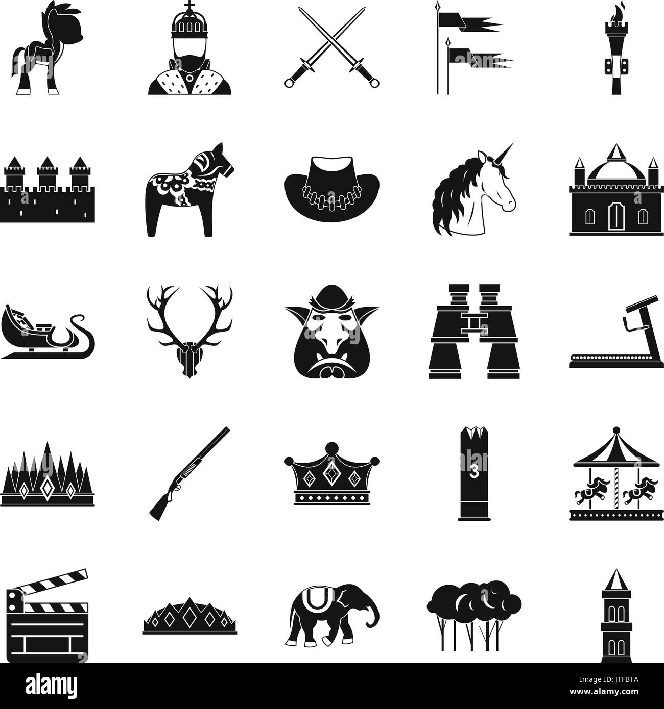 Horse icons set, simple style Stock Vector Image & Art - Alamy