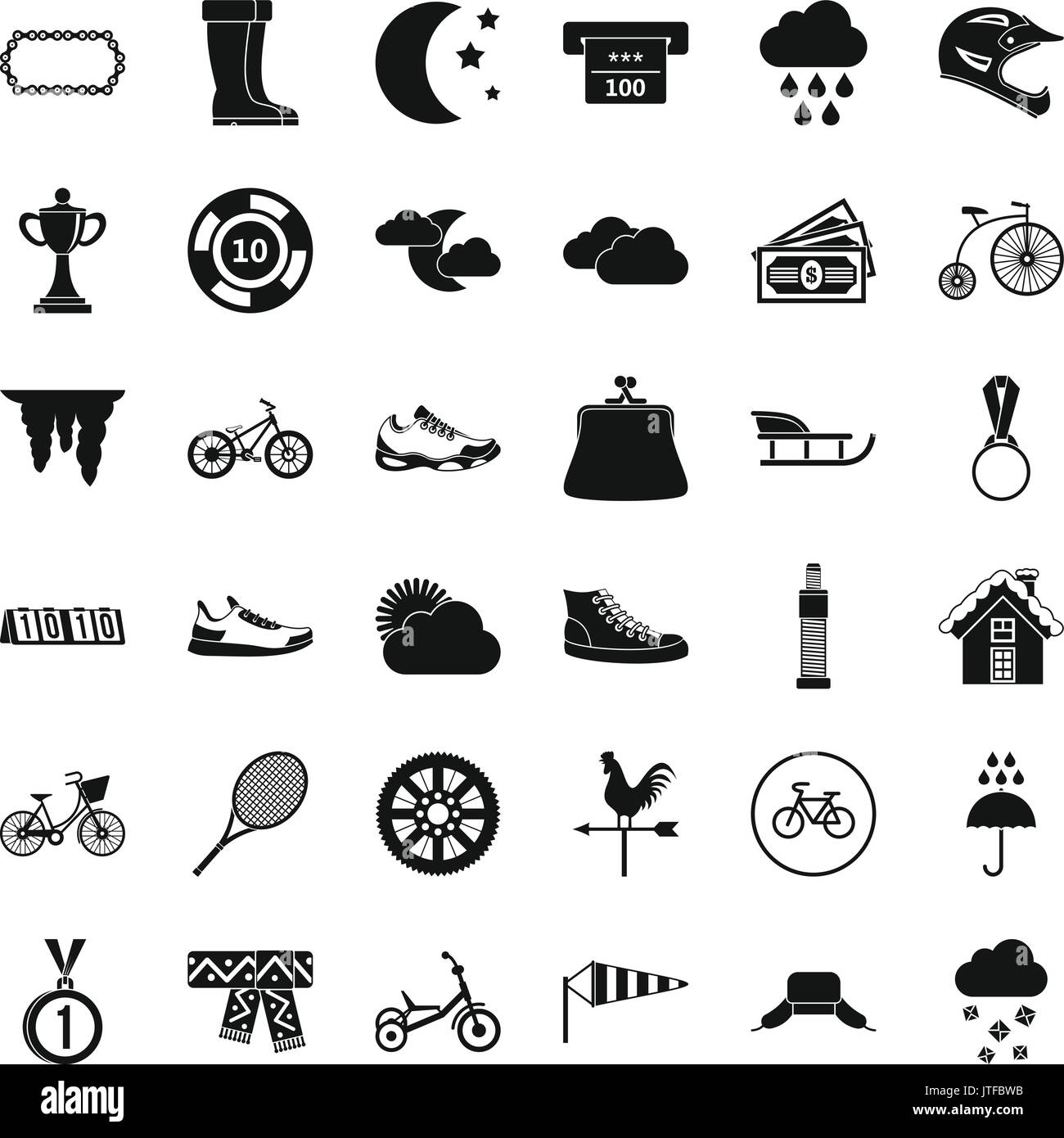 Woman activity icons set, simple style Stock Vector Image & Art - Alamy