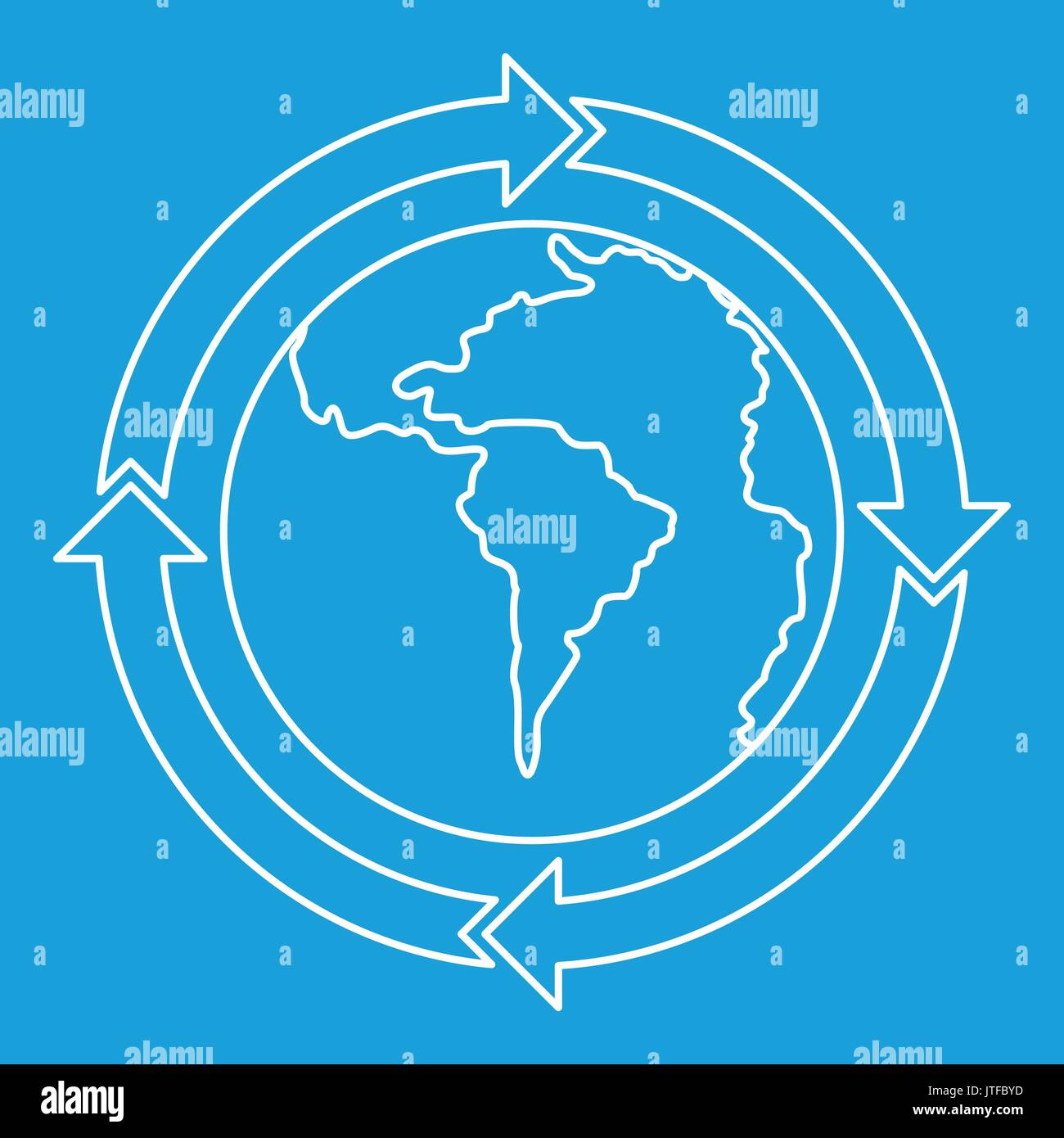 Round arrows around world hi-res stock photography and images - Alamy