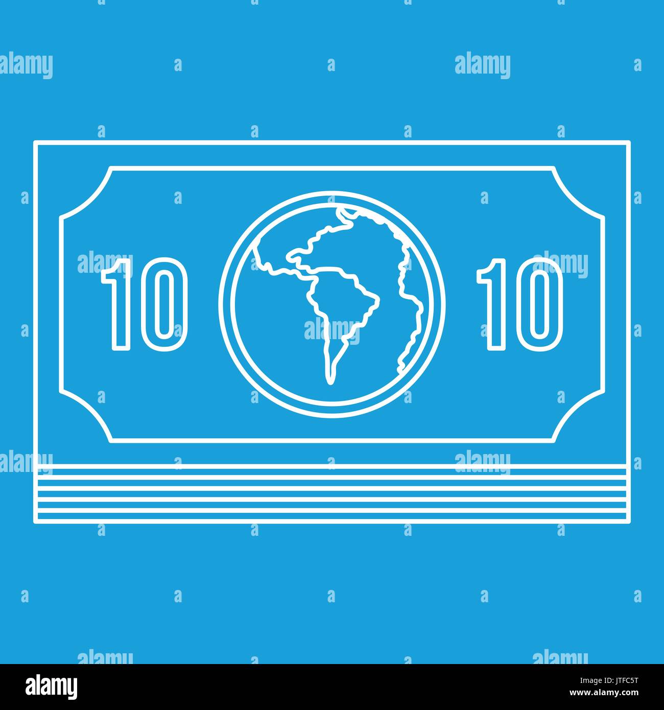 Money stack icon, outline style Stock Vector Image & Art - Alamy