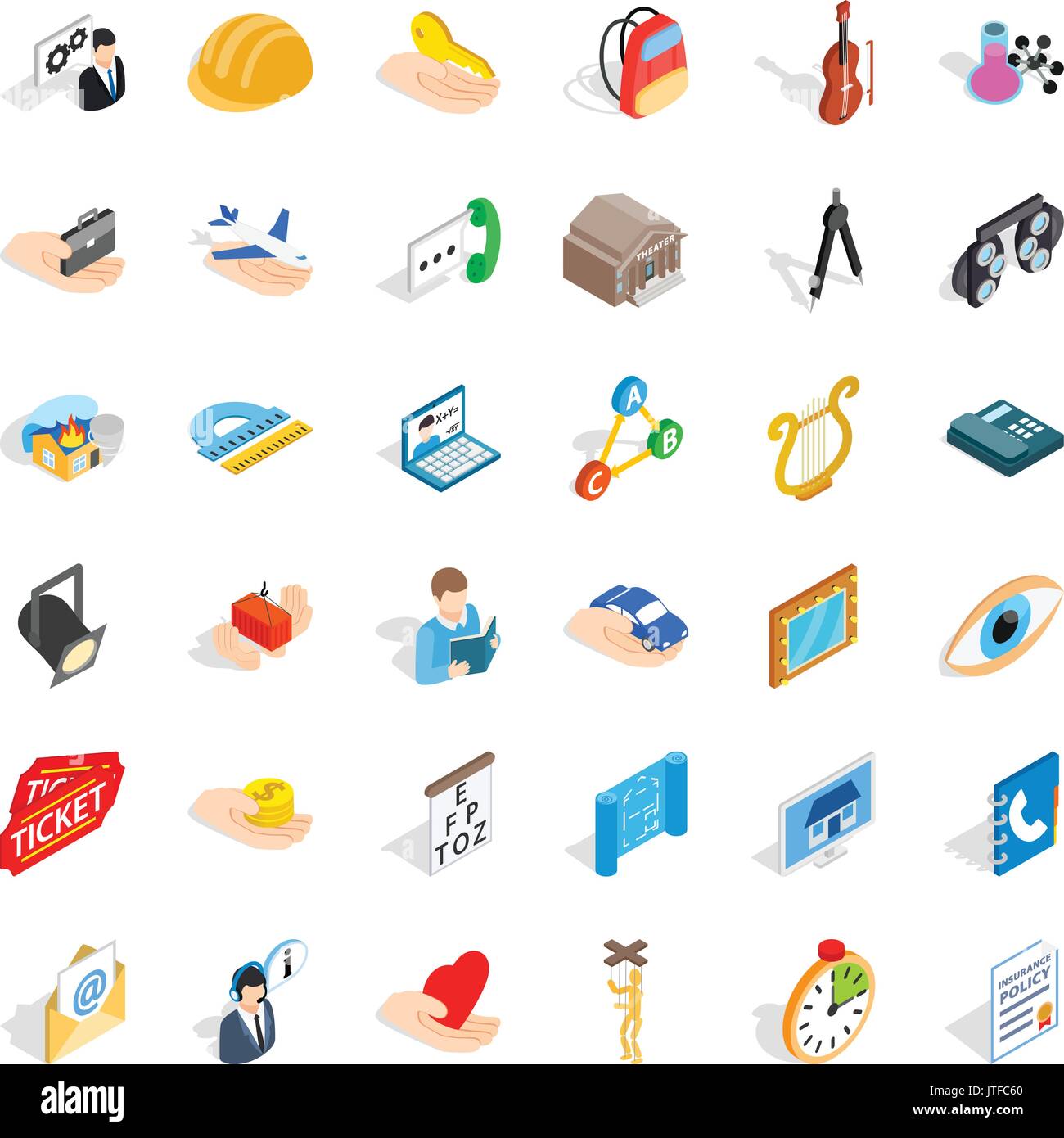 Good work icons set, isometric style Stock Vector Image & Art - Alamy
