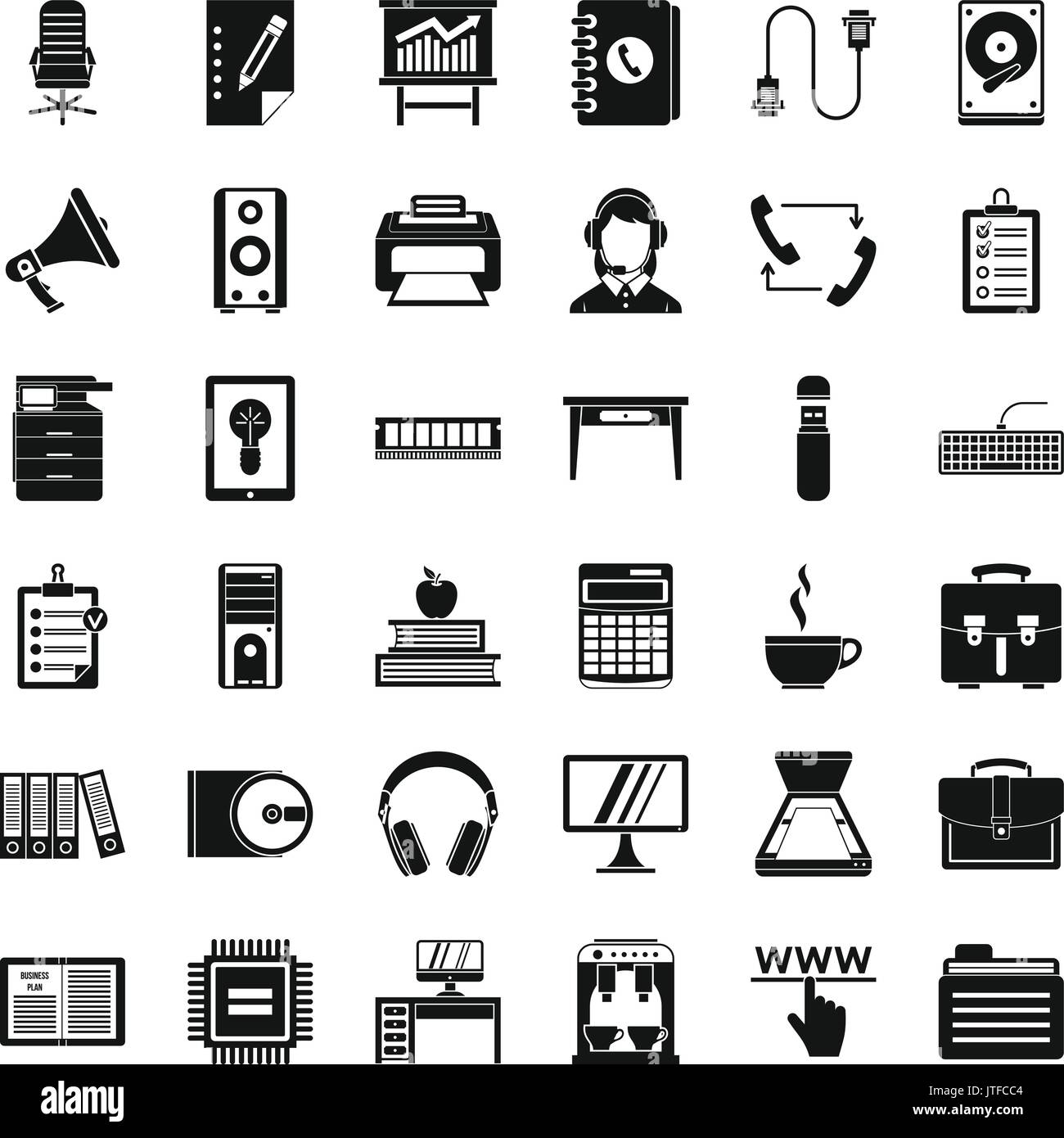 Work folder icons set, simple style Stock Vector Image & Art - Alamy