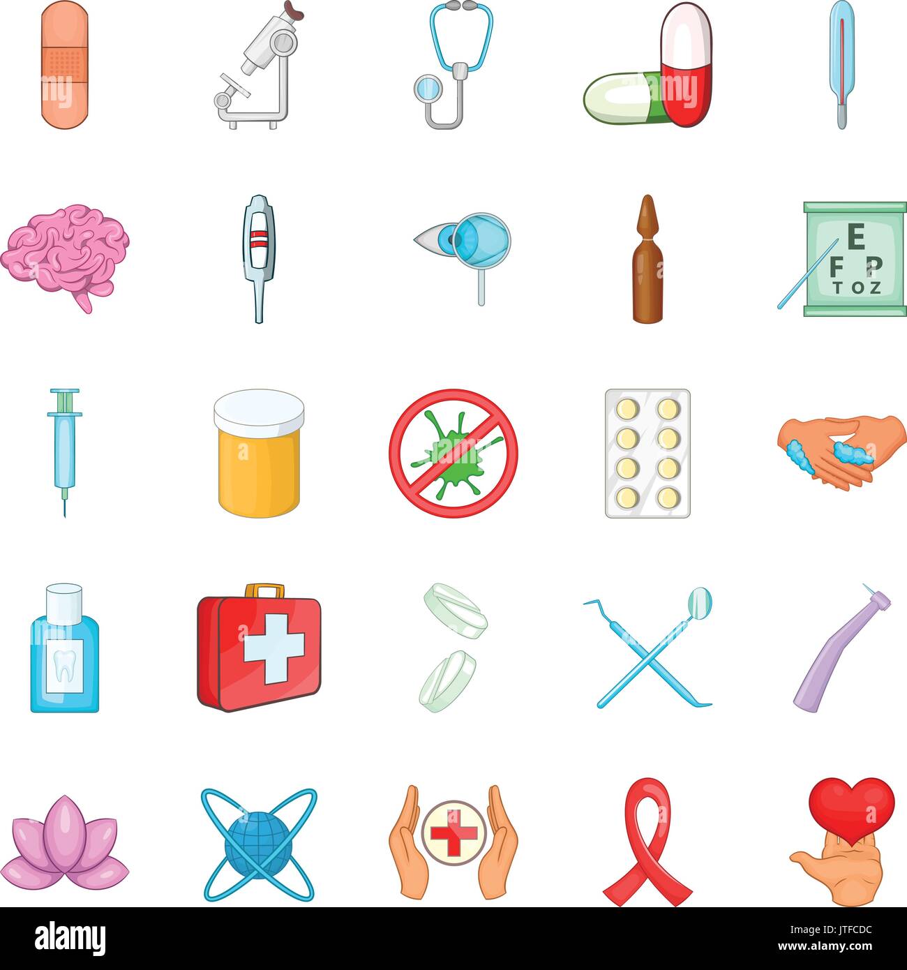 Clinic icons set, cartoon style Stock Vector Image & Art - Alamy