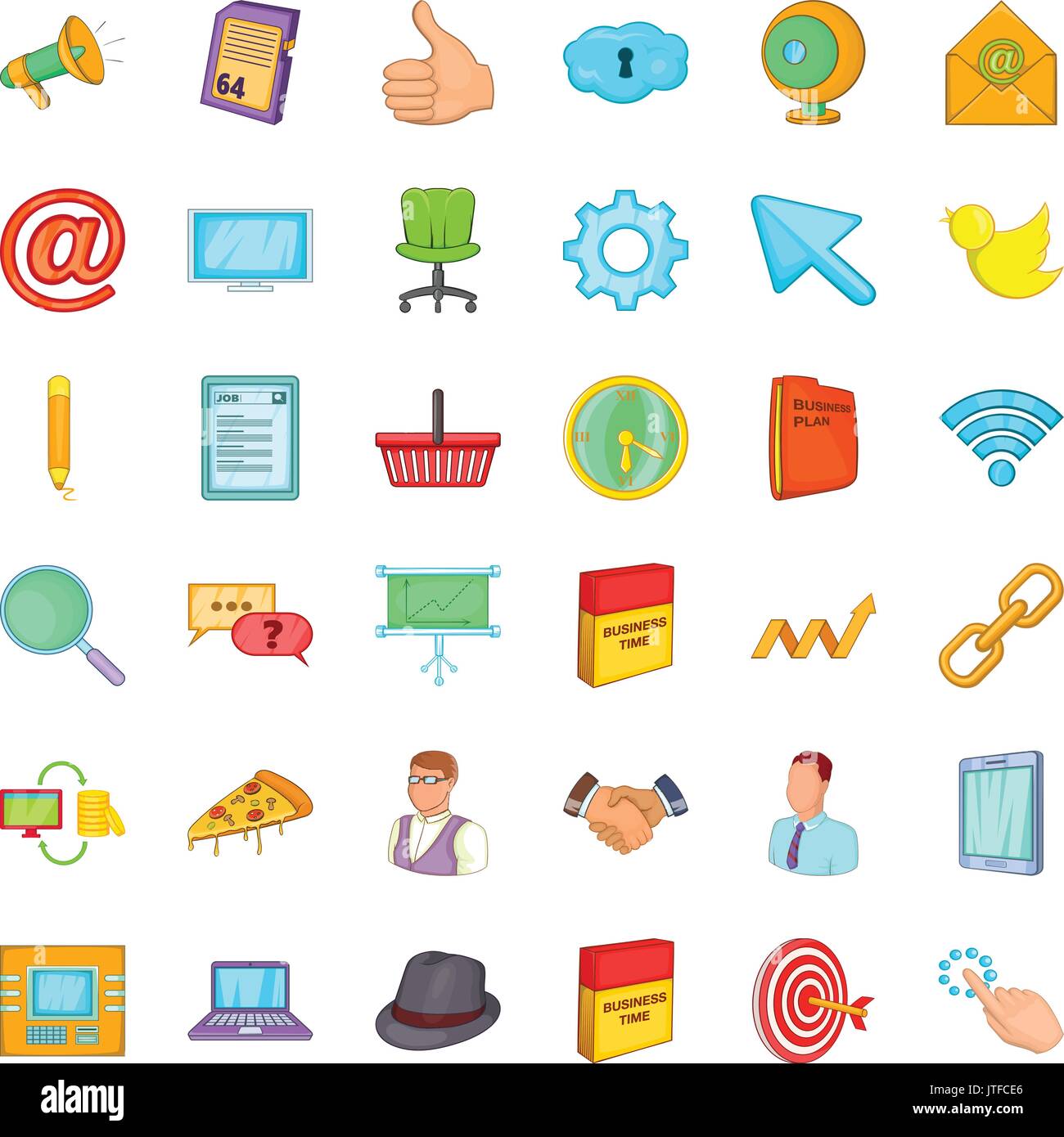 Work internet icons set, cartoon style Stock Vector Image & Art - Alamy