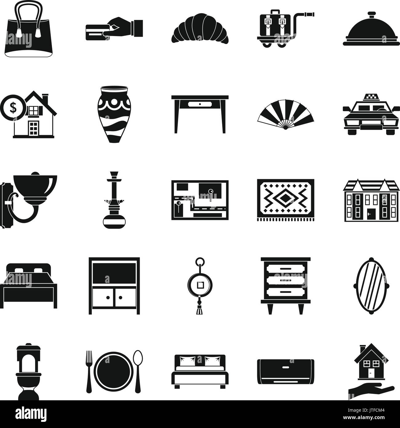 Tourist house icons set, simple style Stock Vector Image & Art - Alamy