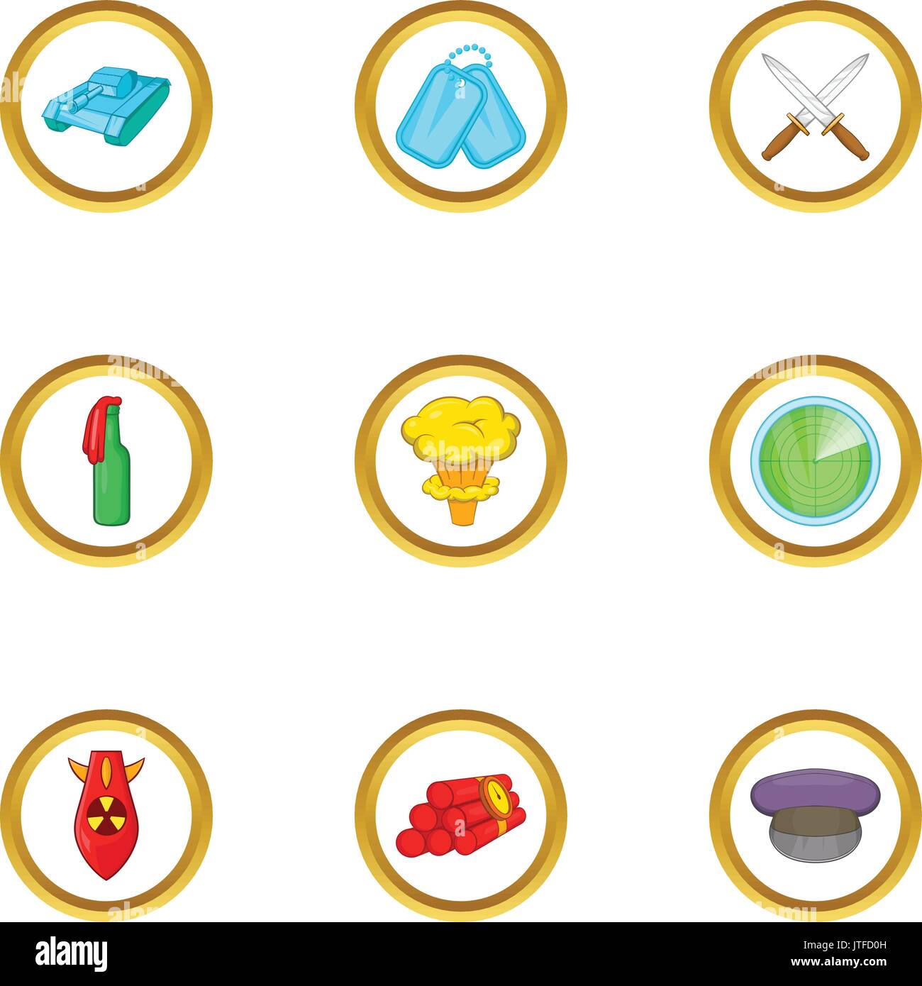 Arms icons set, cartoon style Stock Vector Image & Art - Alamy