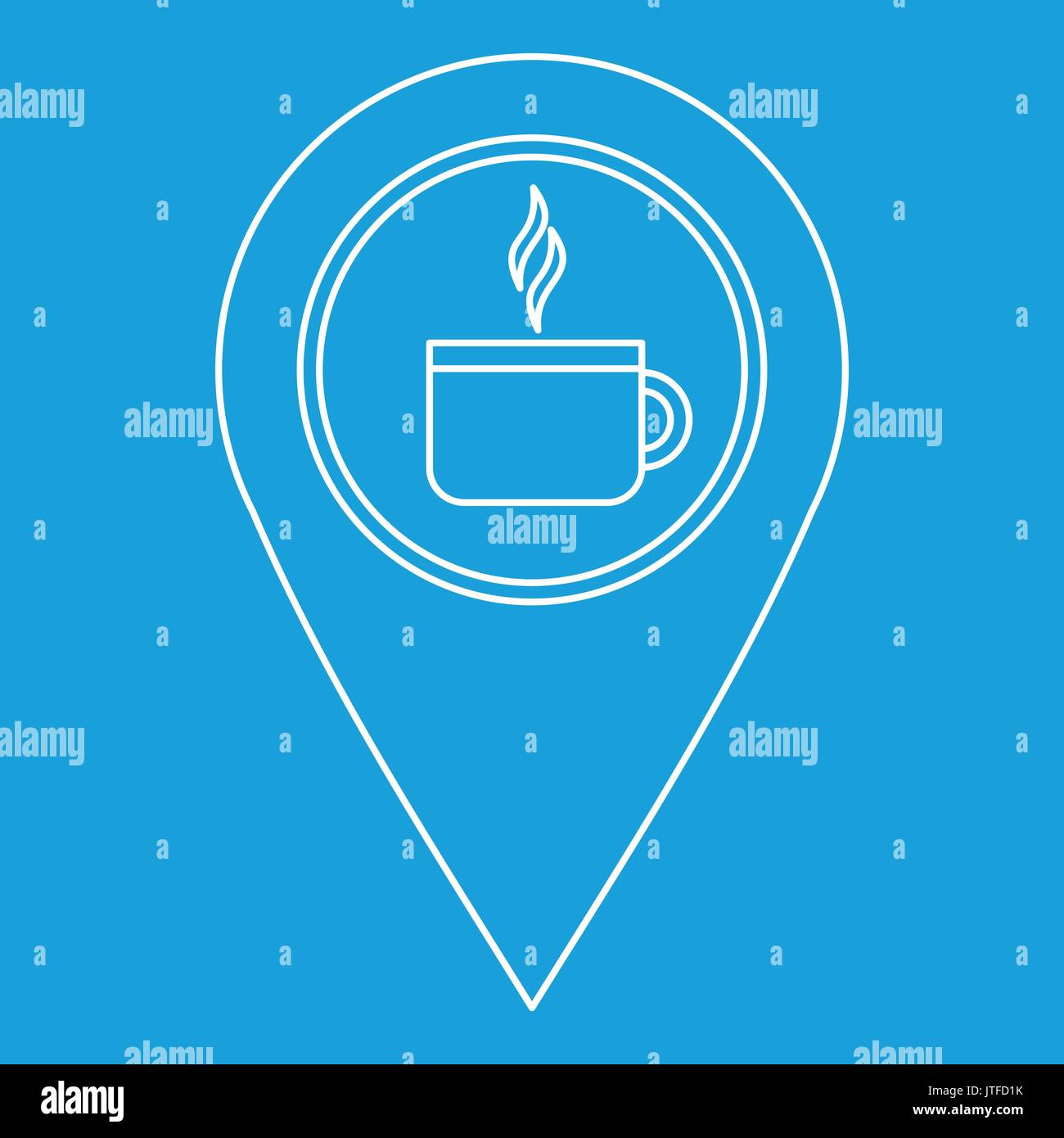 Coffee or tea location icon, outline style Stock Vector Image & Art - Alamy