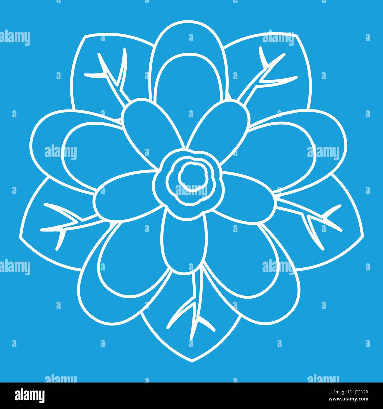 Flower icon, outline style Stock Vector Image & Art - Alamy