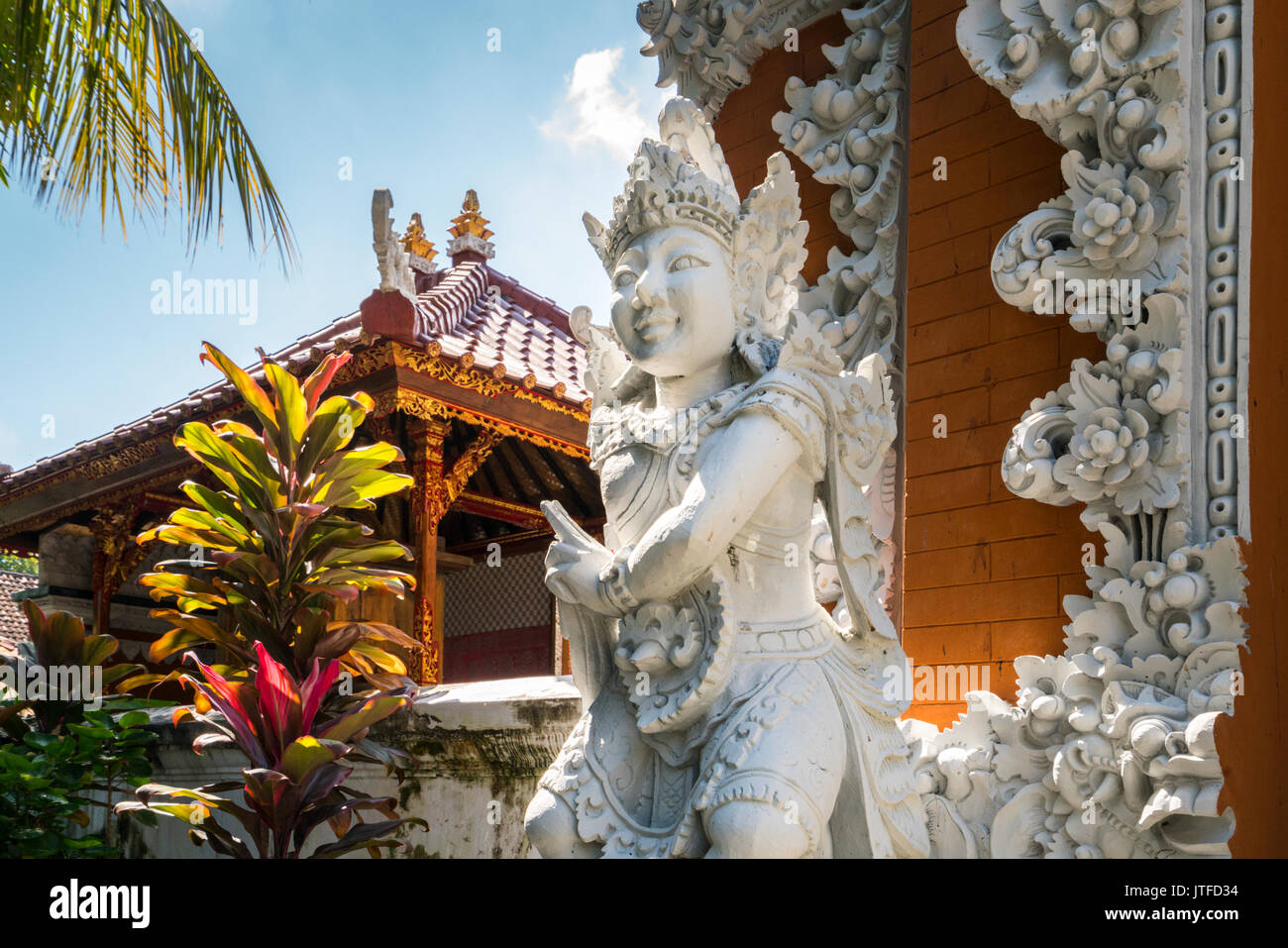 Balinese stone sculpture in the Royal Palace, Singaraja, Bali ...