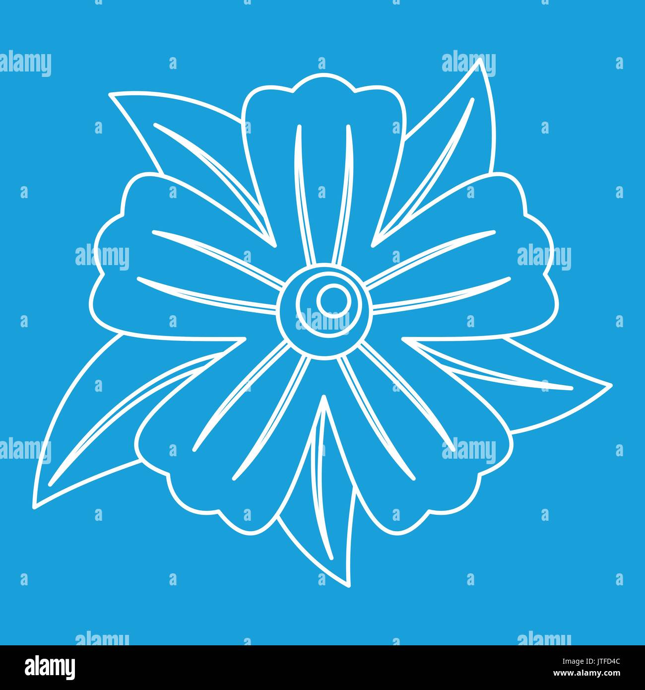 Flower icon, outline style Stock Vector Image & Art - Alamy
