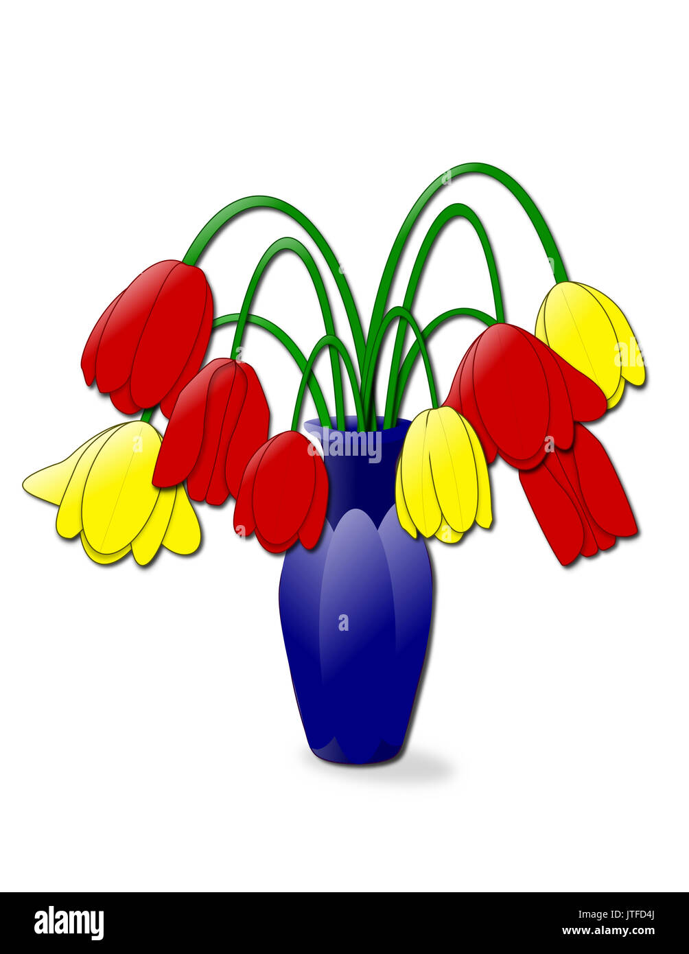 Cartoon Sad Wilted Flowers