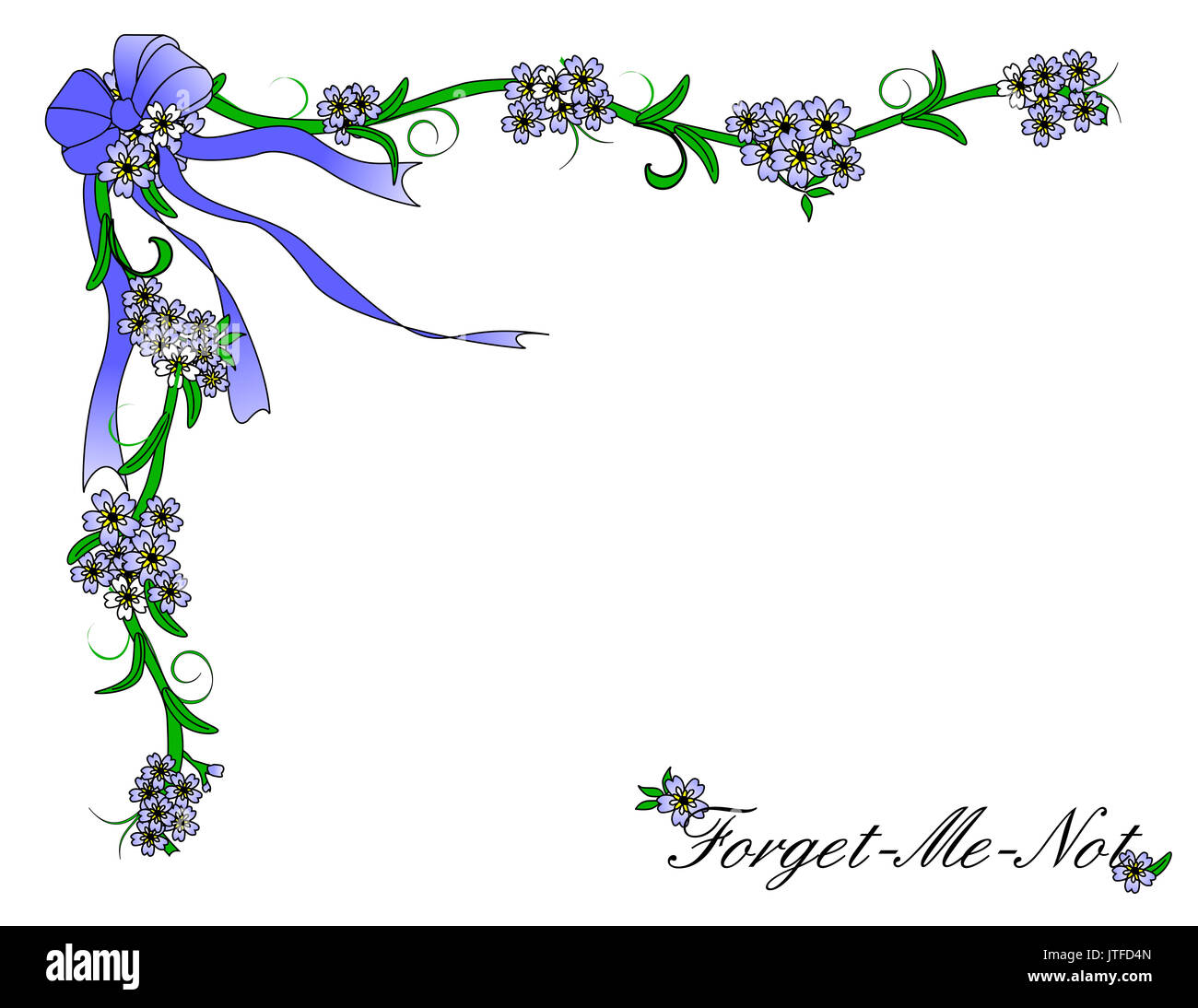 Forget Me Not Border Stock Photo - Alamy