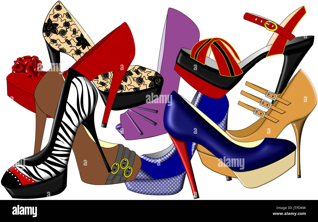 High heel shoes wardrobe hi-res stock photography and images - Alamy