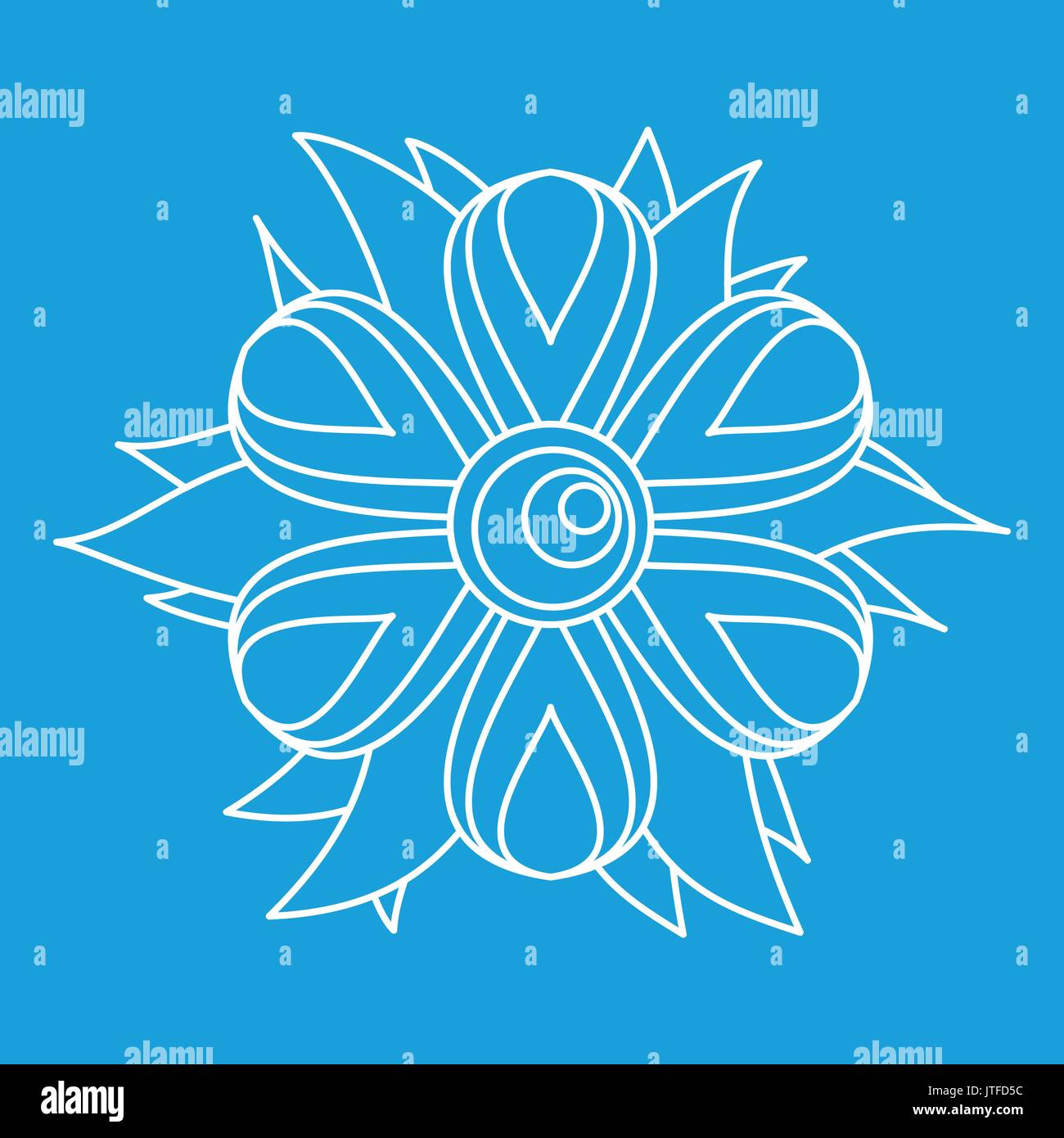 Flower icon, outline style Stock Vector Image & Art - Alamy