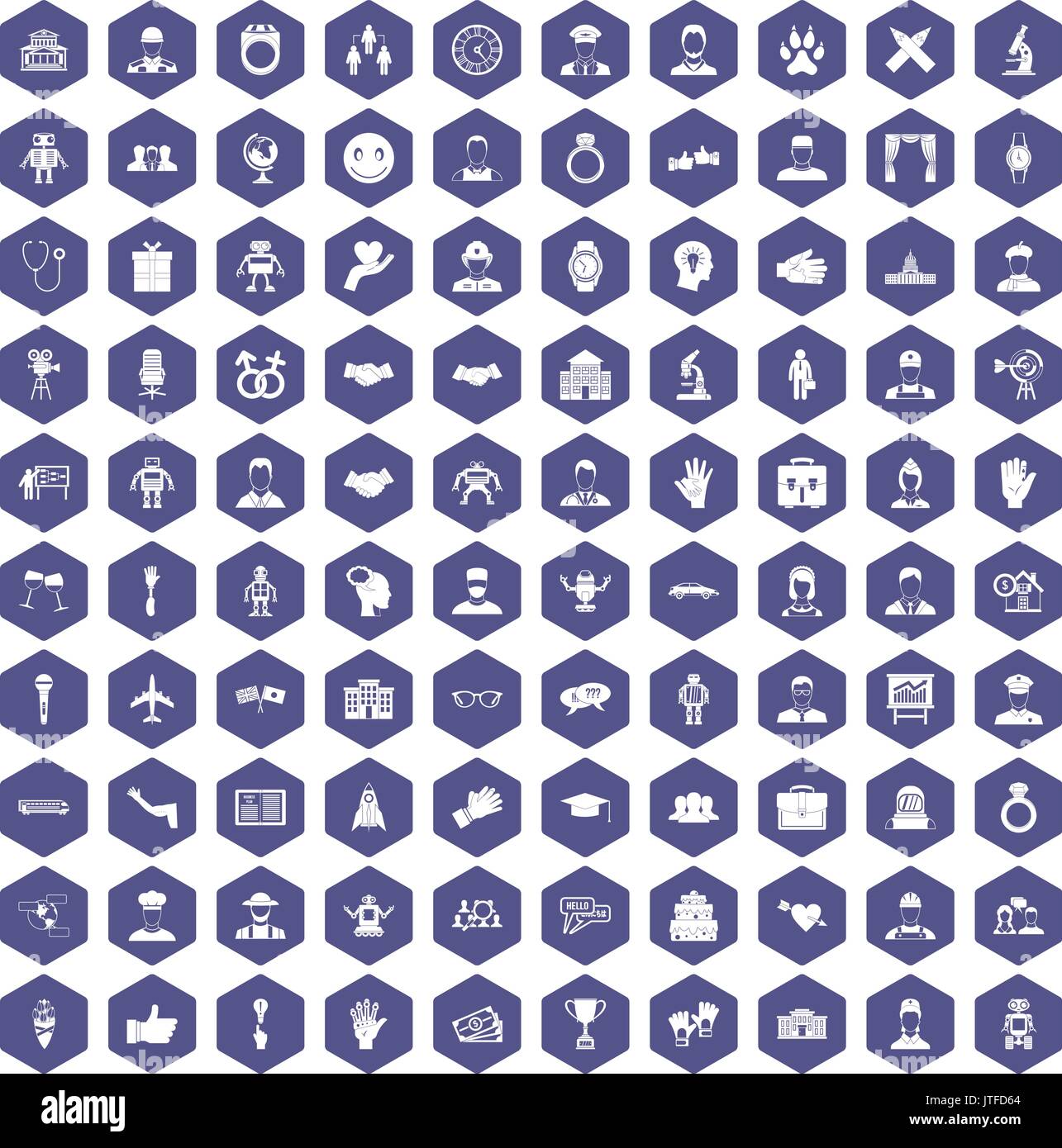 100 handshake icons hexagon purple Stock Vector Image & Art - Alamy