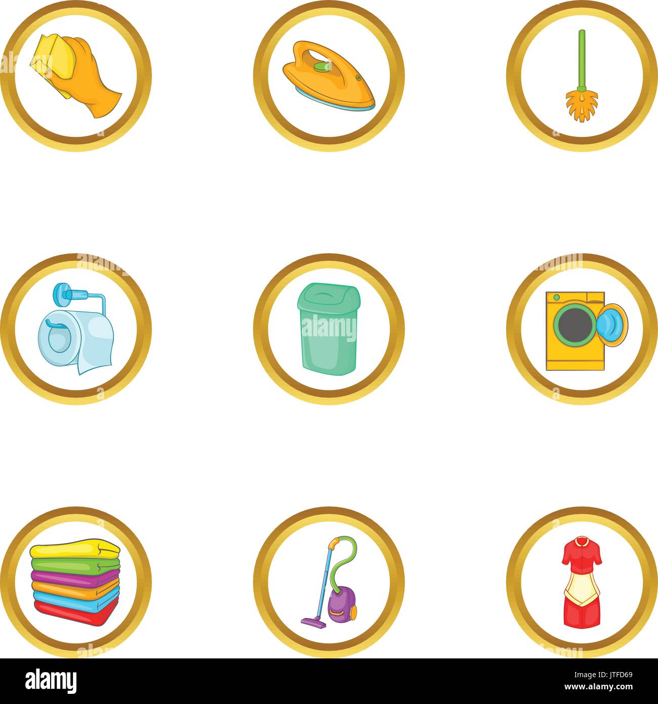 Cleaning tools icons set, cartoon style Stock Vector Image & Art - Alamy