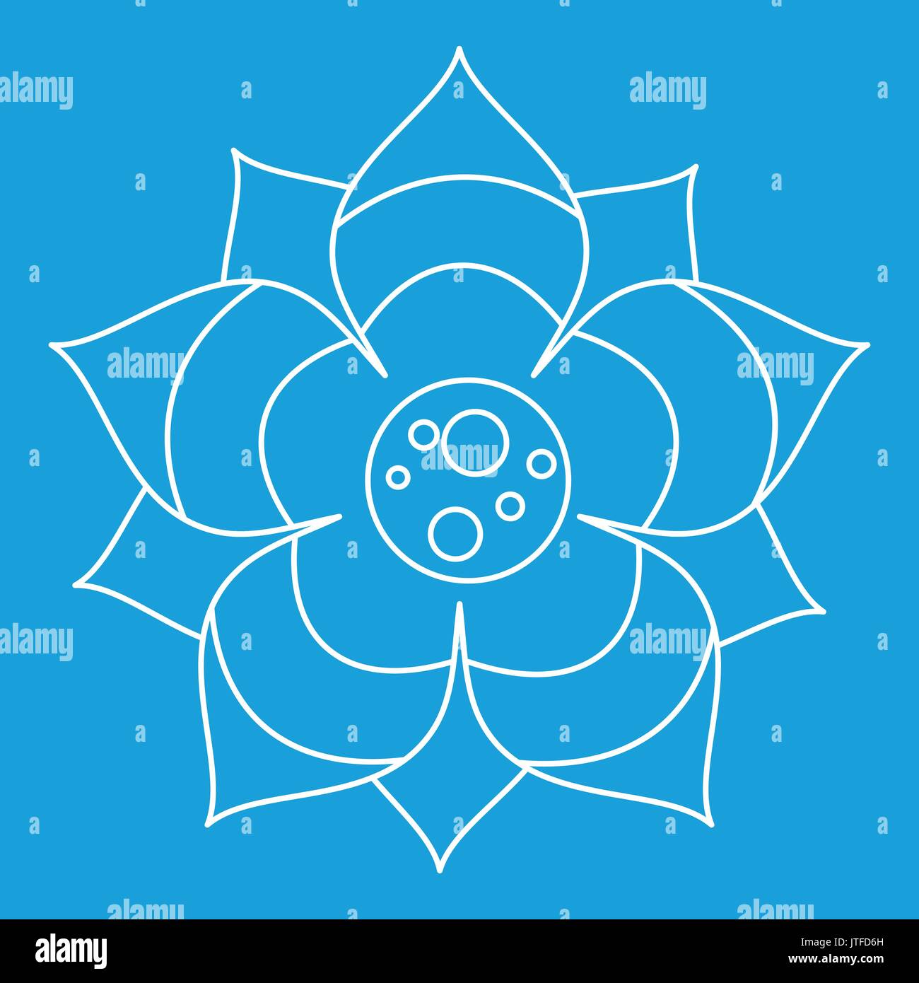 Flower icon, outline style Stock Vector Image & Art - Alamy